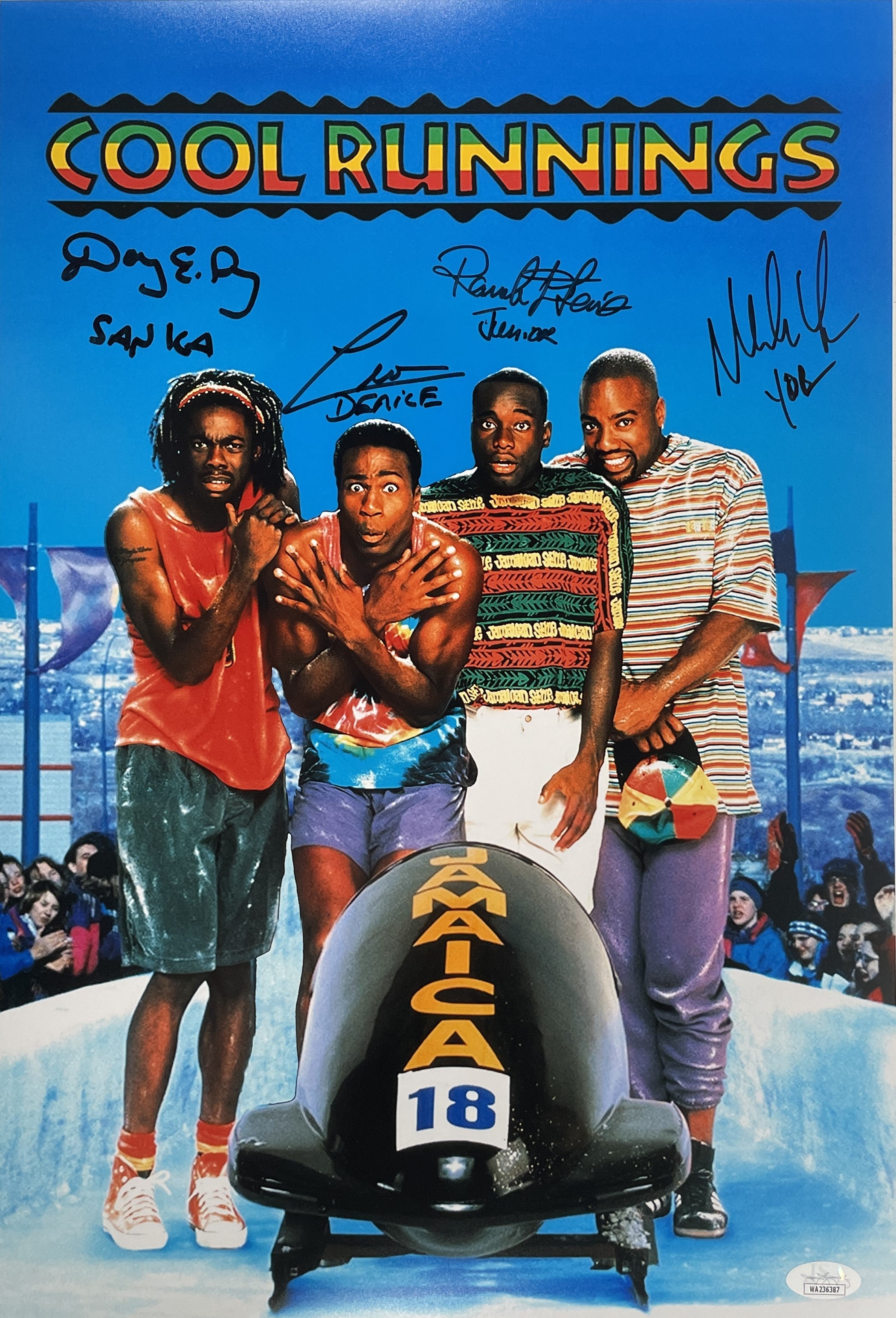 Cool Runnings Cast Signed 12x18 Photo Autographed JSA COA Zobie cool-runnings-cast-signed-12x18-photo-autographed-jsa-coa-zobie