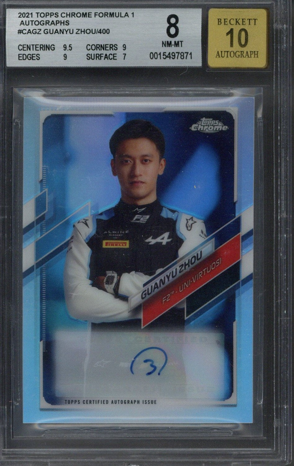 2021 Topps Chrome Formula 1 Zhou Guanyu Autograph Beckett – Zobie ...