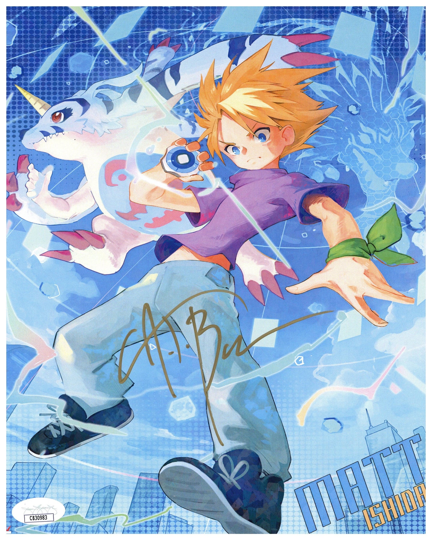 AJ Beckles Signed 8x10 Photo DigImon Adventures Autographed JSA COA ...