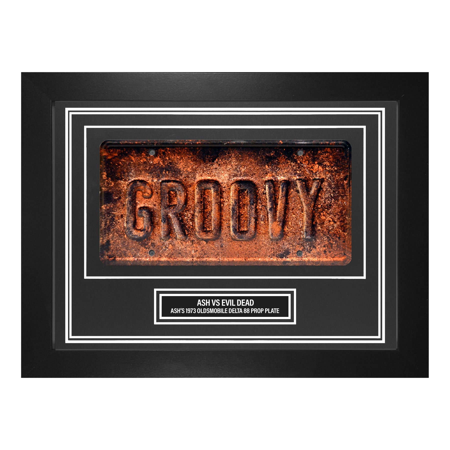 Ash vs Evil Dead License Plate Wall Display Groovy Prop Frame – Zobie ...