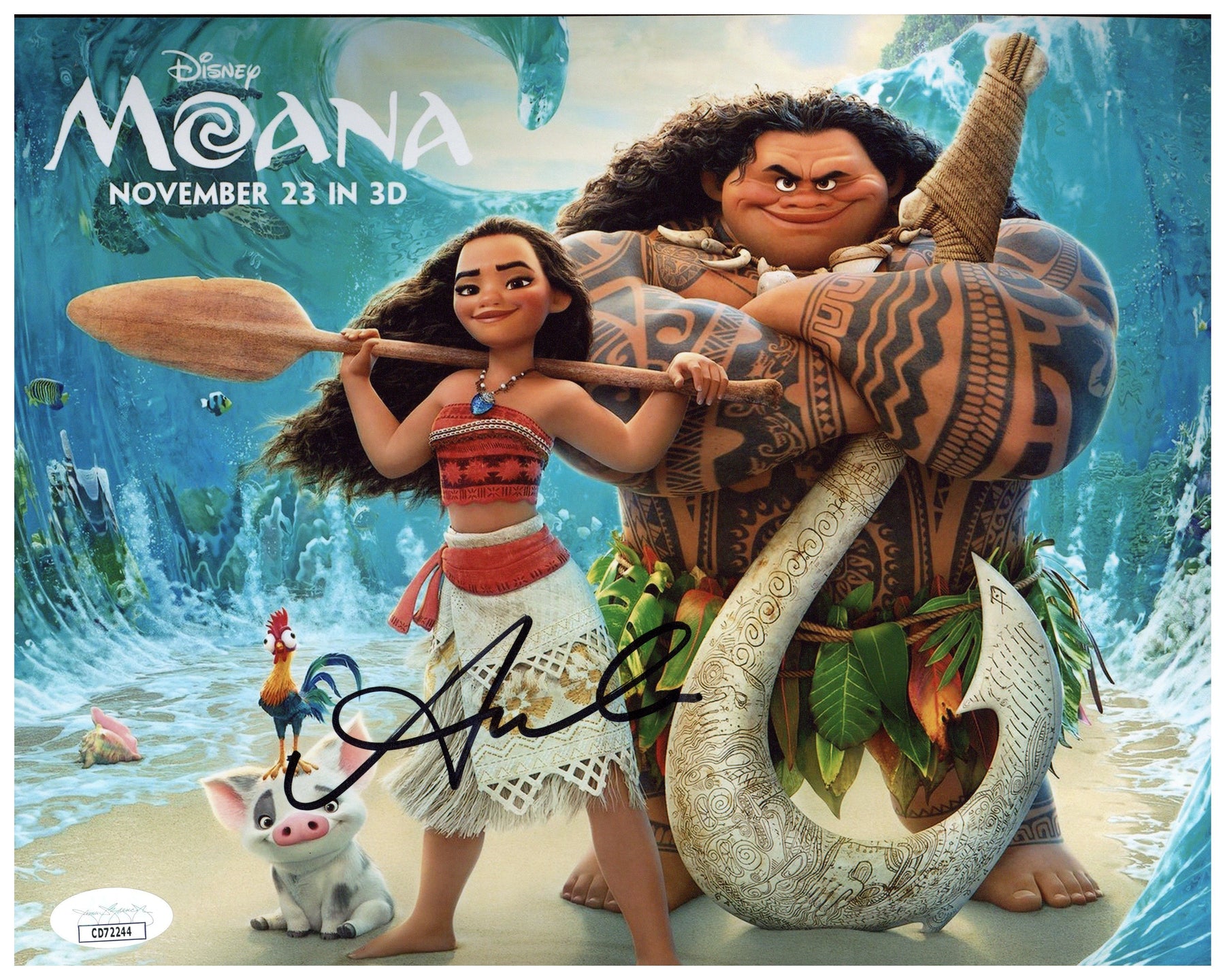 Auli'i Cravalho Signed 8x10 Photo Disney Moana Autographed JSA COA #3 ...