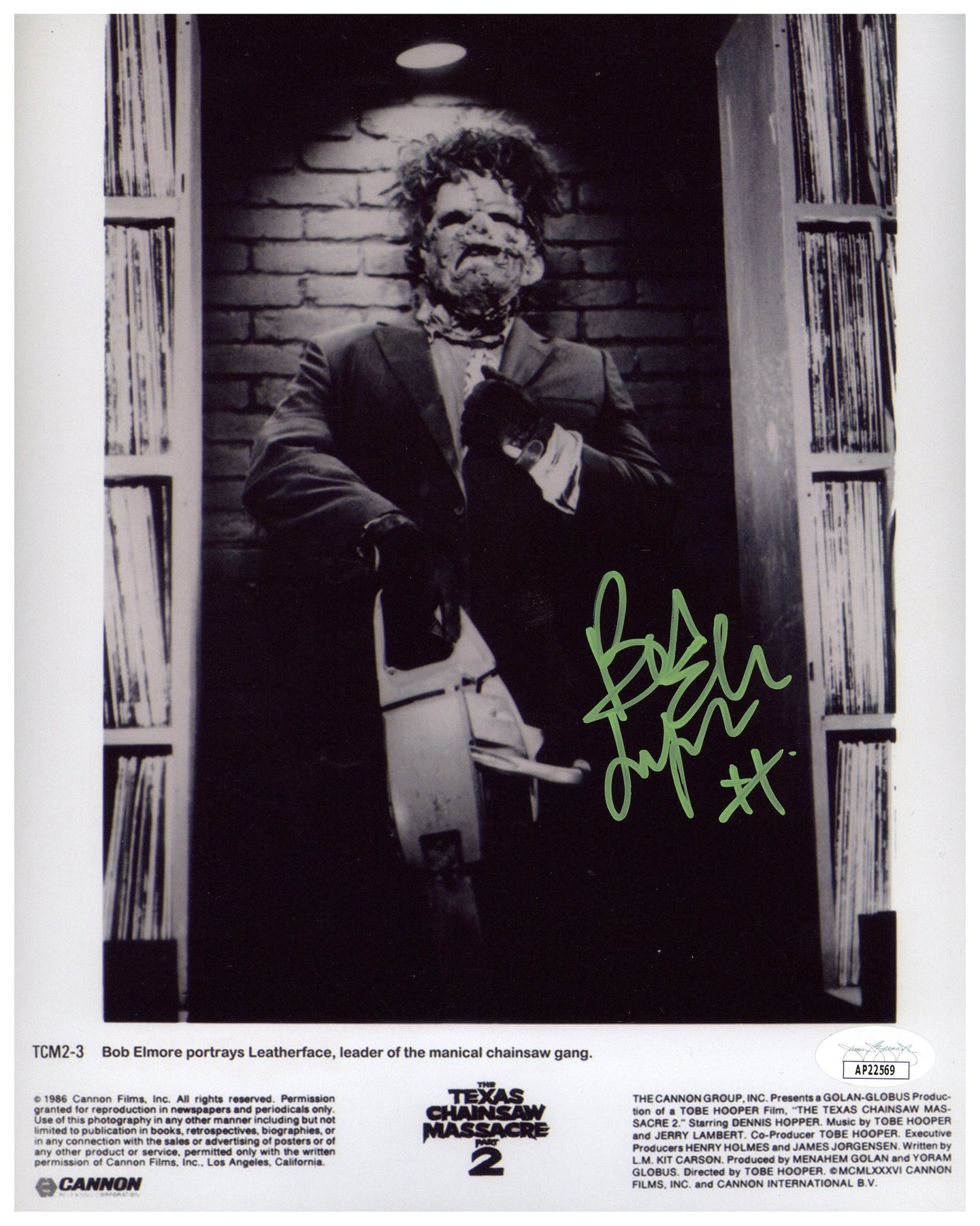 Bob Elmore Signed 8x10 Photo Texas Chainsaw Massacre Leatherface Autog ...