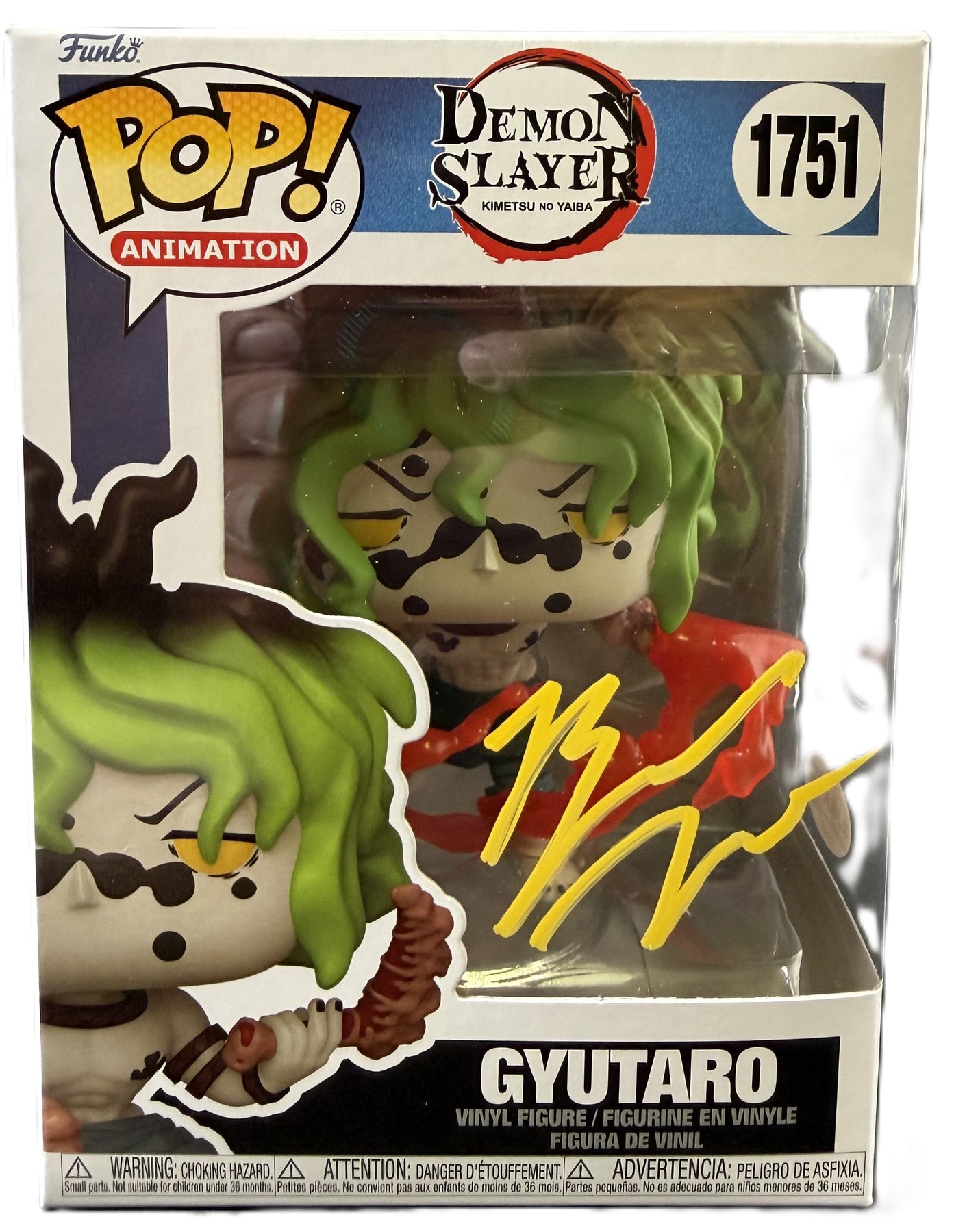 Brandon McInnis Signed Funko Pop Demon Slayer Gyutaro #1751 Autographe ...