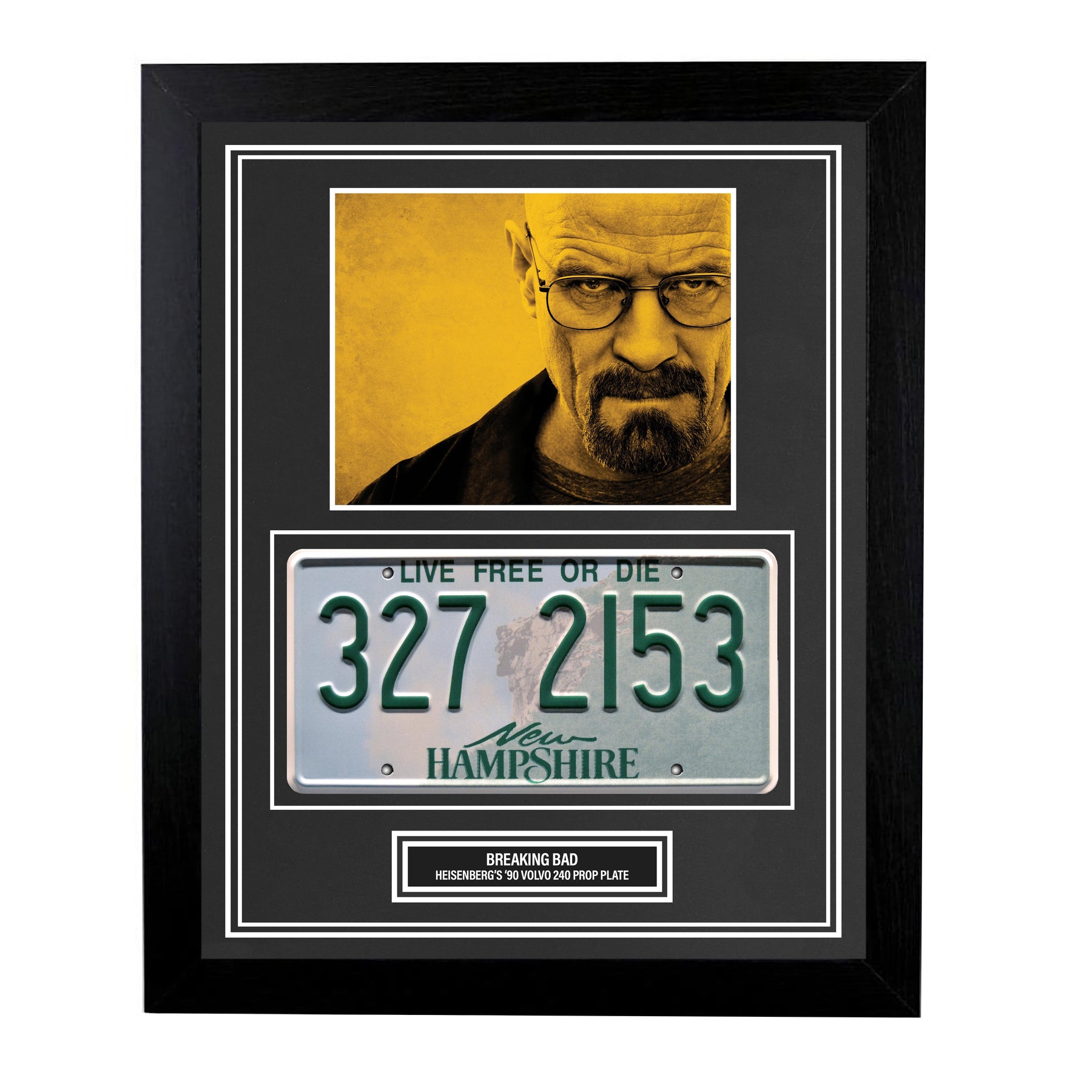 Breaking Bad Custom Framed 1990 Volvo 240 License Plate Prop Wall Disp ...