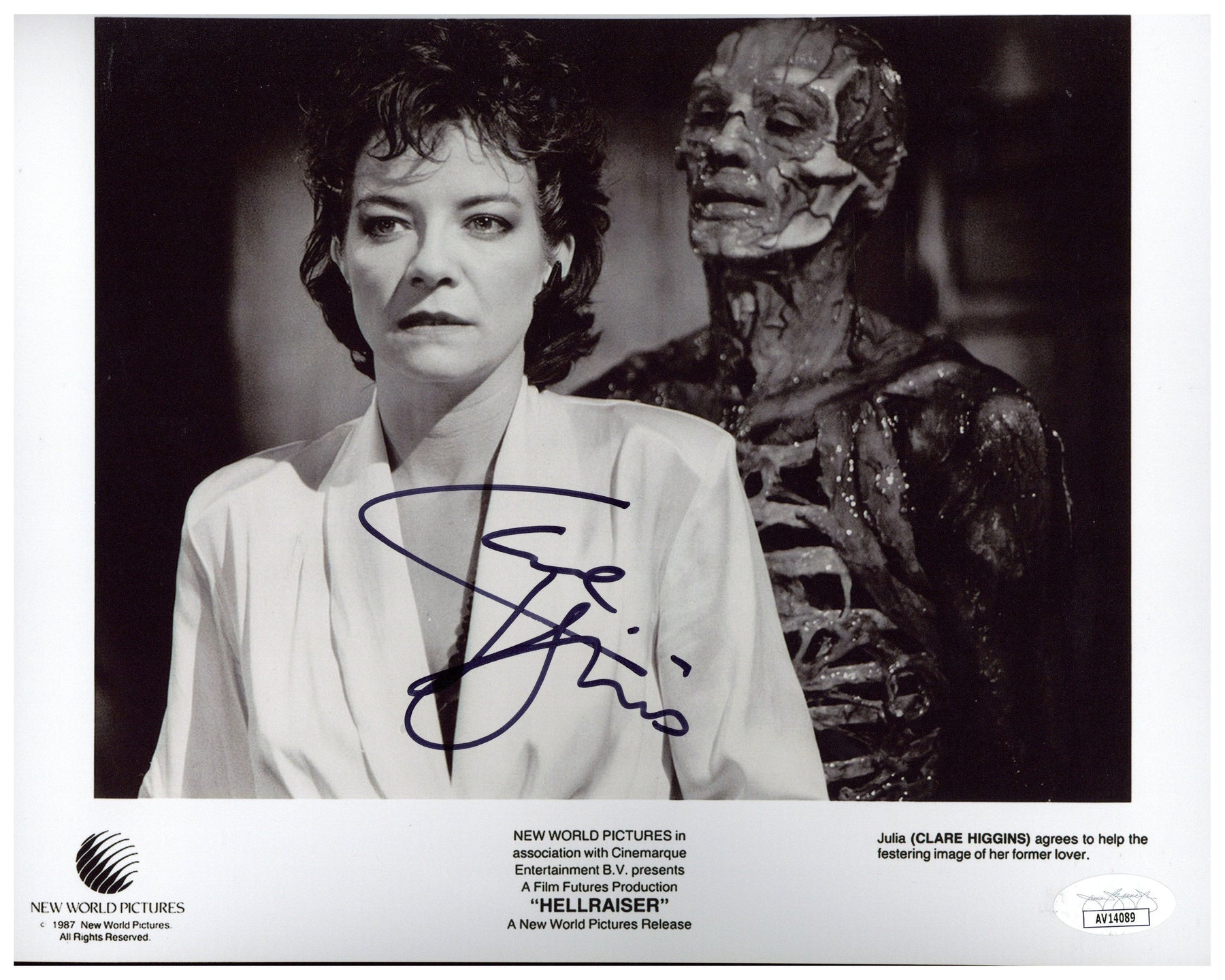 Clare Higgins Signed 8x10 Photo Hellraiser Authentic Autographed JSA C ...