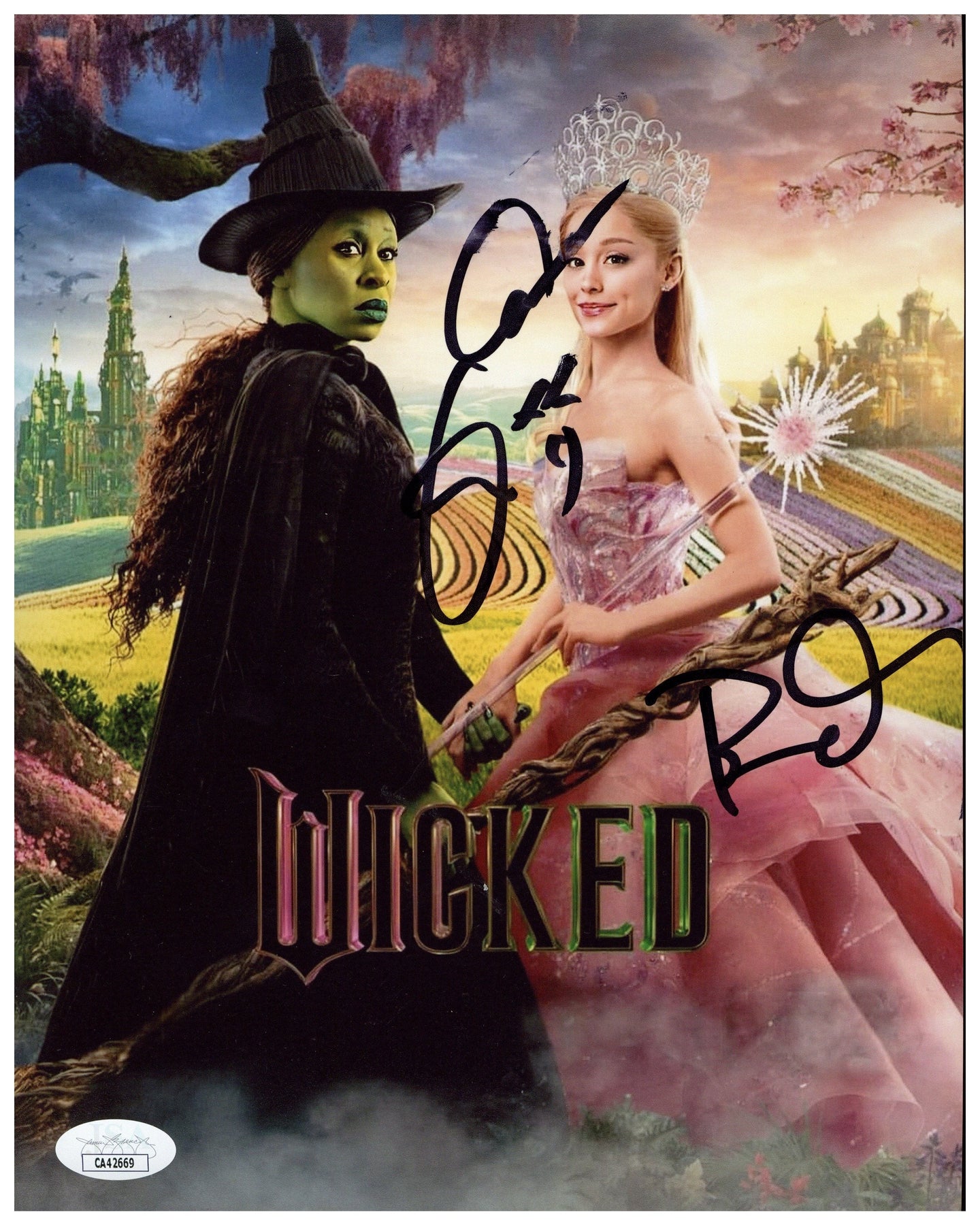 Cynthia Erivo & Ariana Grande Signed 8x10 Photo Wicked Cast Autographe ...
