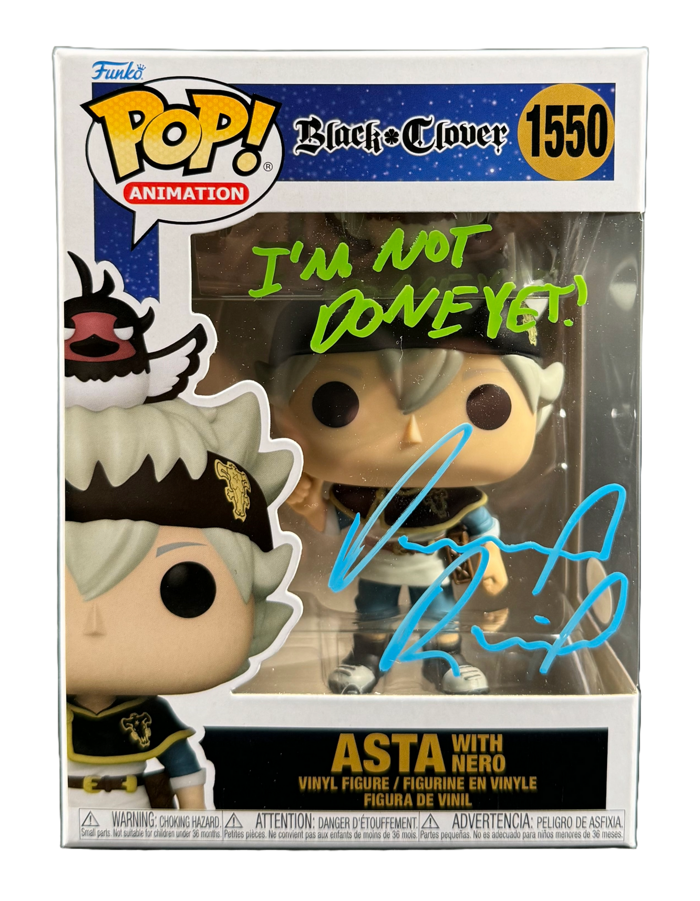 Dallas Reid Signed Funko Pop Black Clover Asta w/ Nero Autographed JSA ...