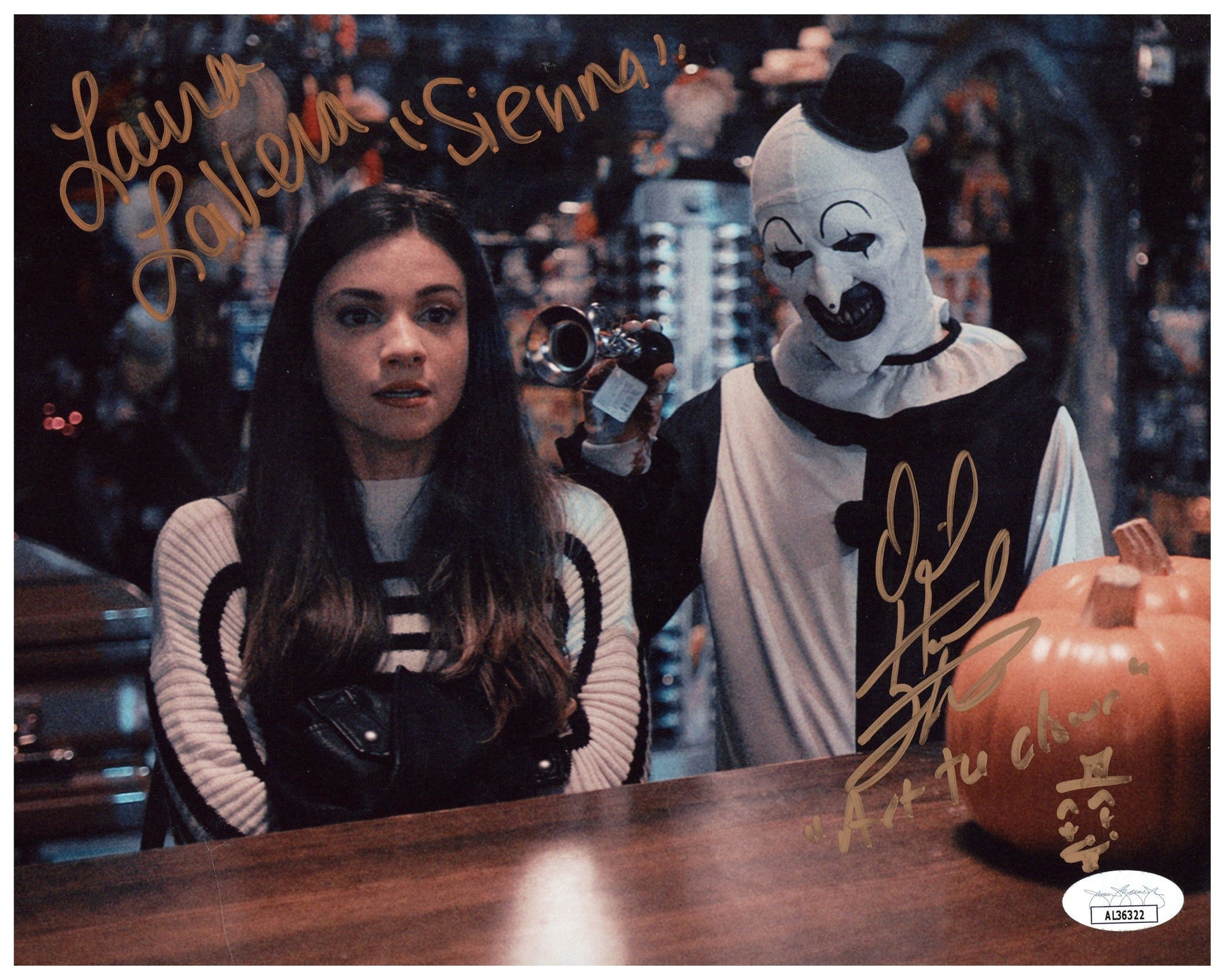 David Howard Thornton & Lauren LaVera Signed 8x10 Photo Terrifier Auto ...