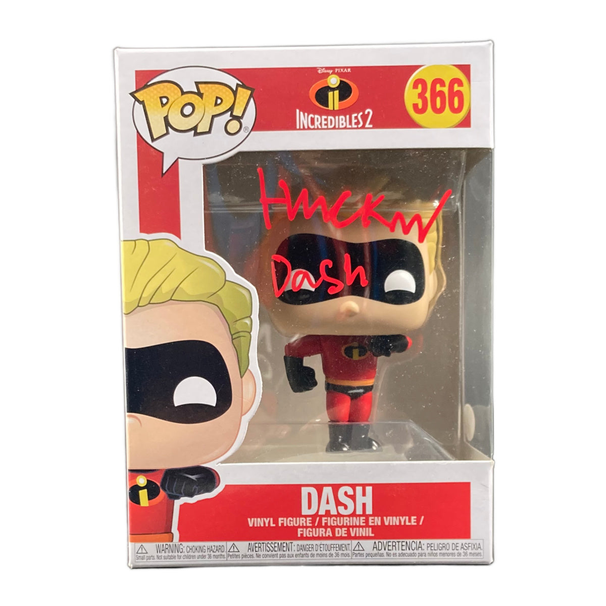 HUCK MILNER SIGNED FUNKO POP INCREDIBLES 2 DASH AUTOGRAPHED JSA COA ...