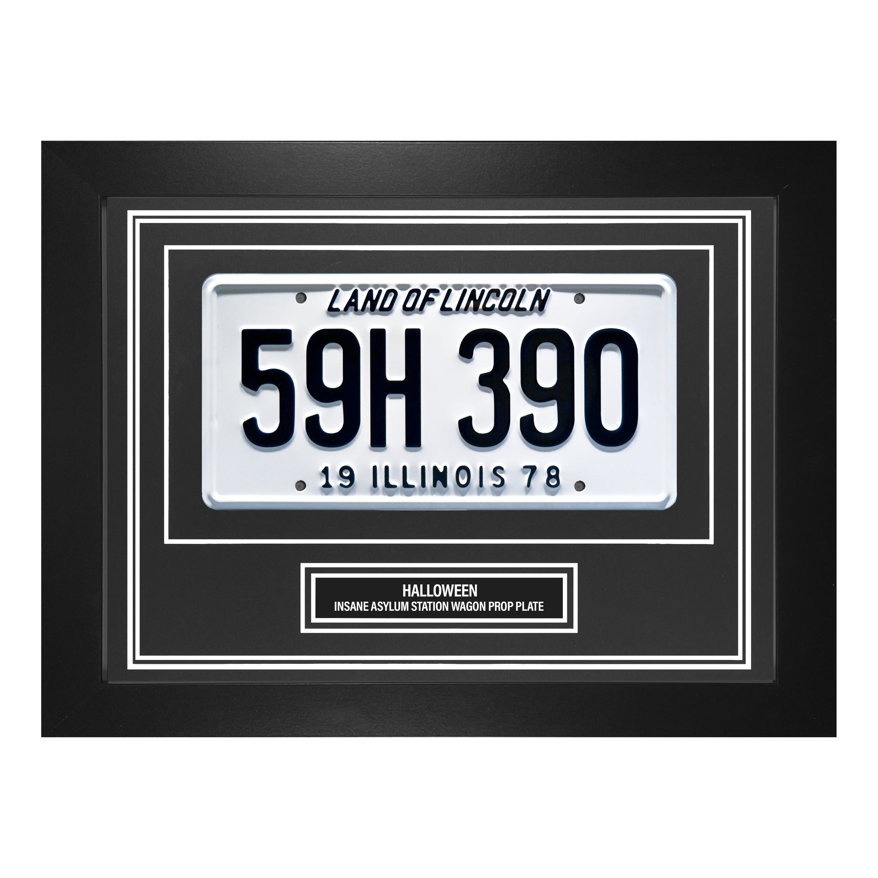 Halloween License Plate Wall Display Illinois Prop Frame Station Wagon ...