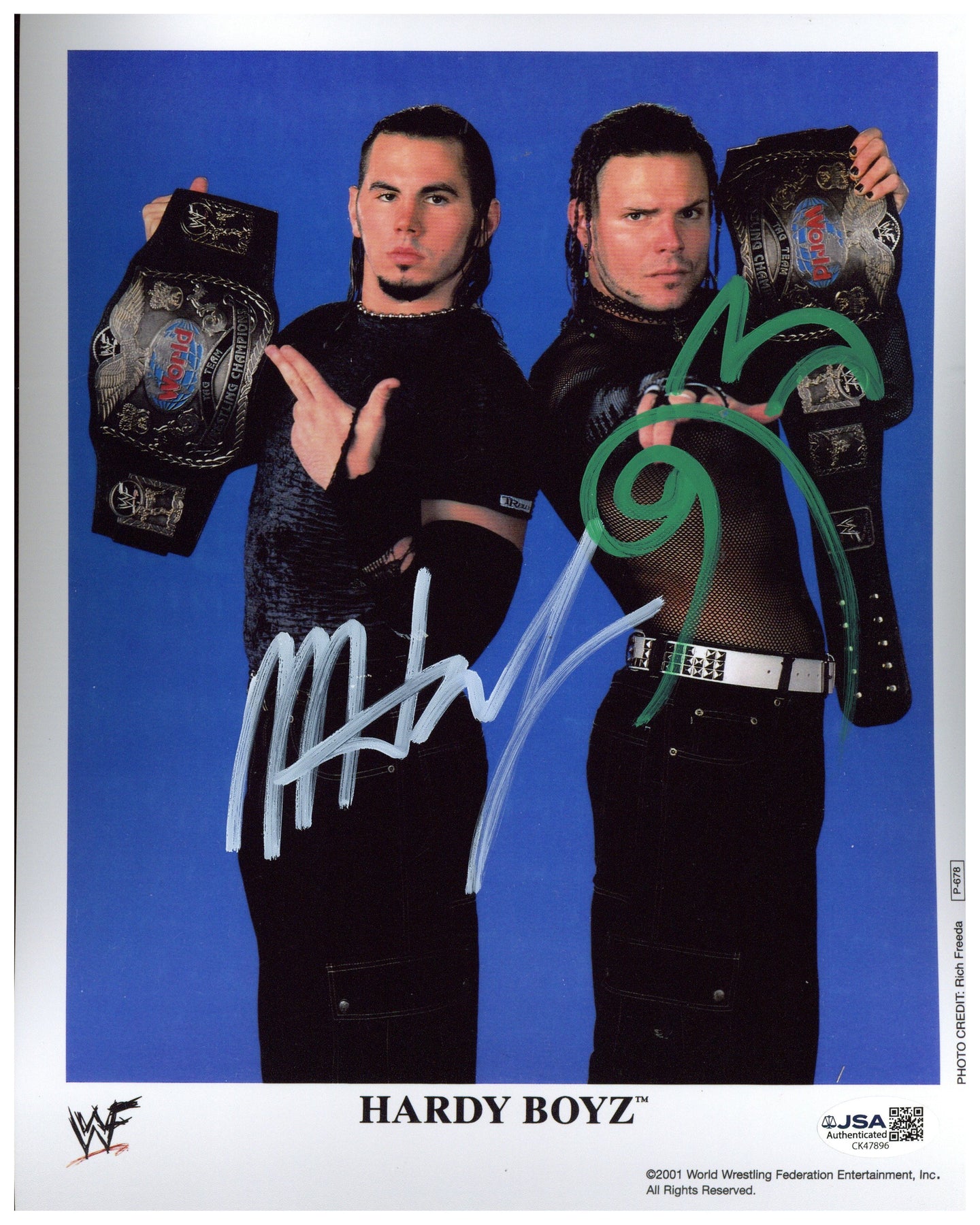 Hardy Boyz Signed 8x10 Photo WWE Pro Wrestling Autographed JSA COA Gre ...