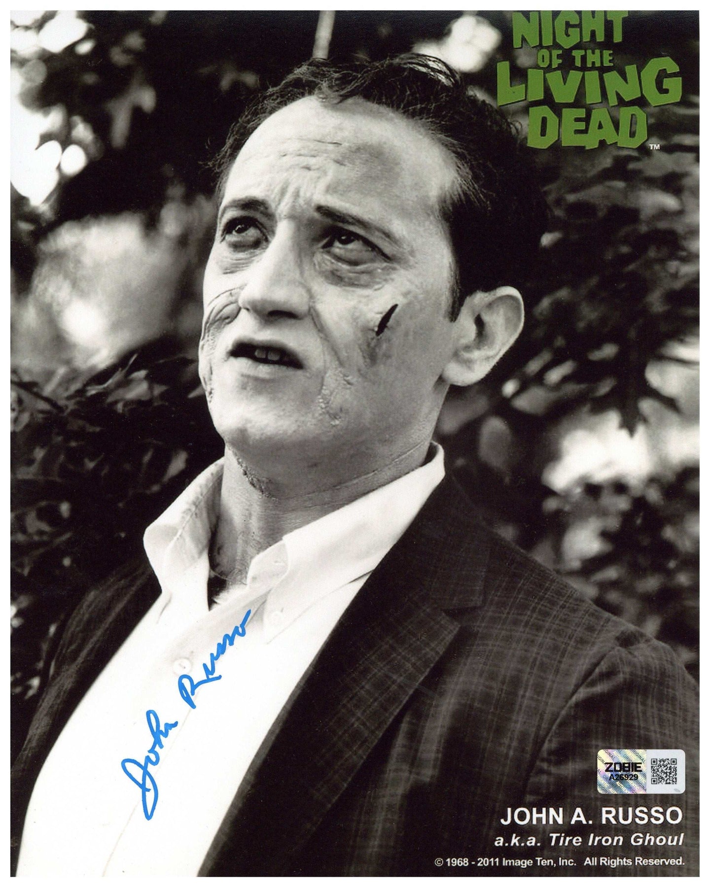 John Russo Signed 8x10 Photo Night of the Living Dead Autographed Zobi ...