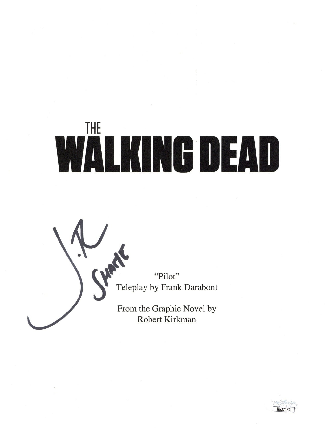 Jon Bernthal Signed The Walking Dead Script Cover Autographed JSA COA – Zobie Productions