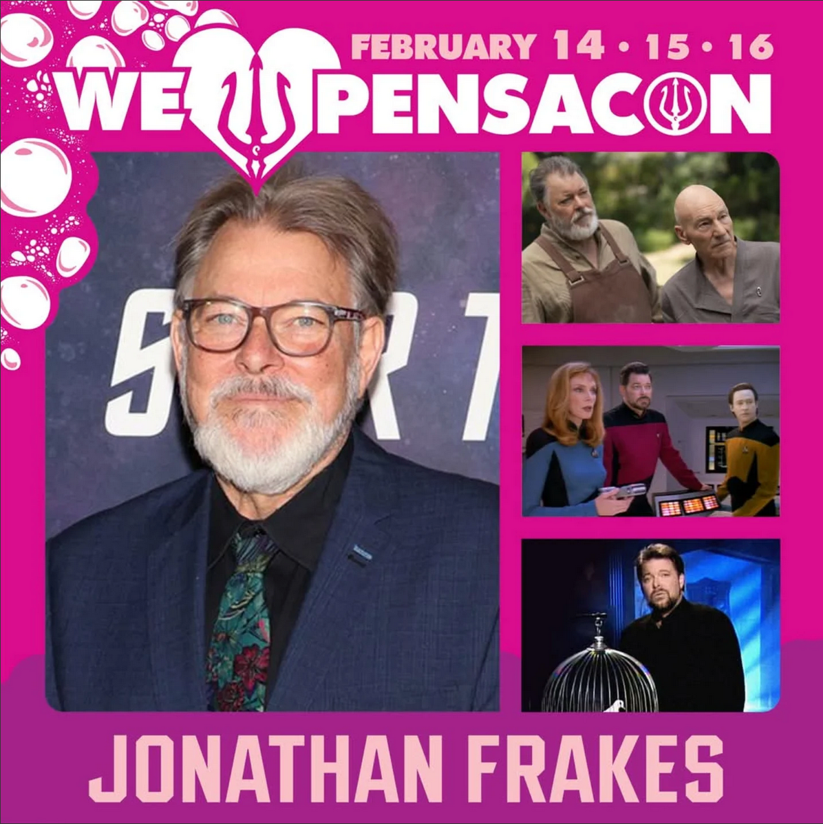 Jonathan Frakes Official Autograph Mail-In Service - Pensacon 2025 – Zobie Productions