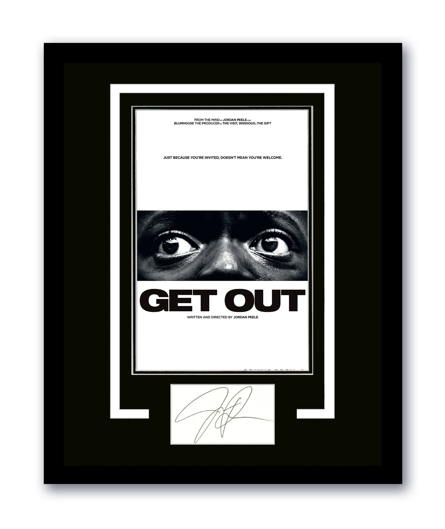 Jordan Peele Signed Cut Framed Get Out Autographed Wall Display JSA CO ...
