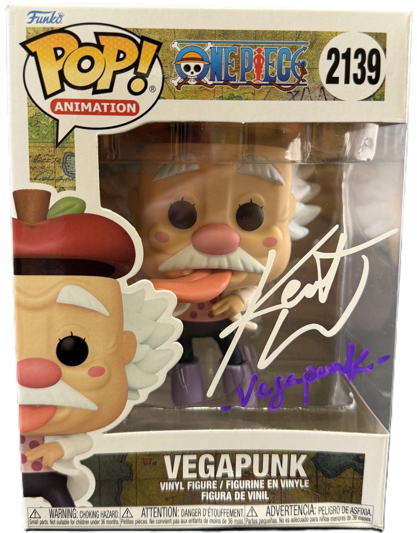 Kent Williams Signed Funko POP One Piece Vegapunk Anime Autographed Zo ...