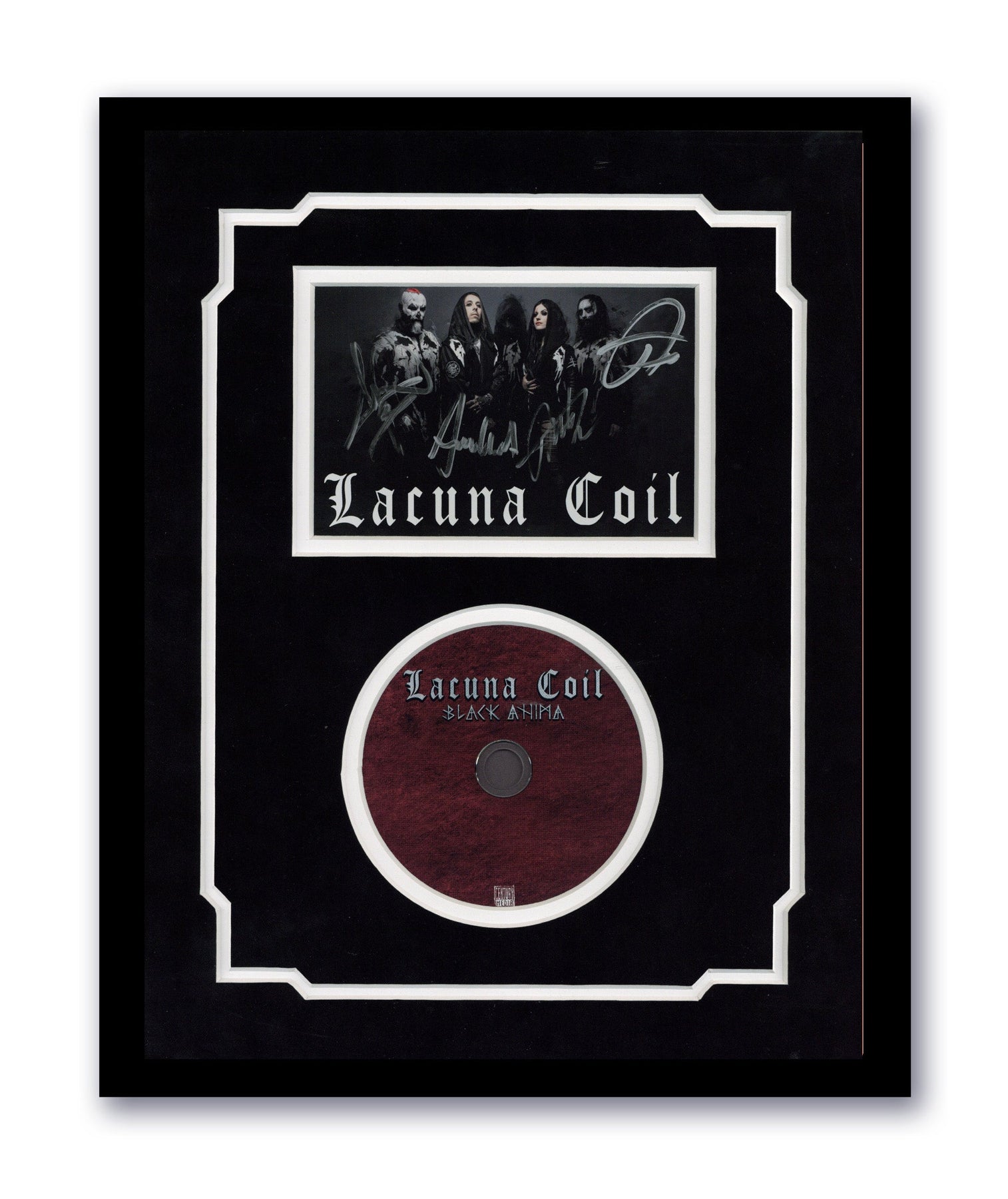 Lacuna Coil Signed Black Anima CD Custom Framed Autographed ACOA ...