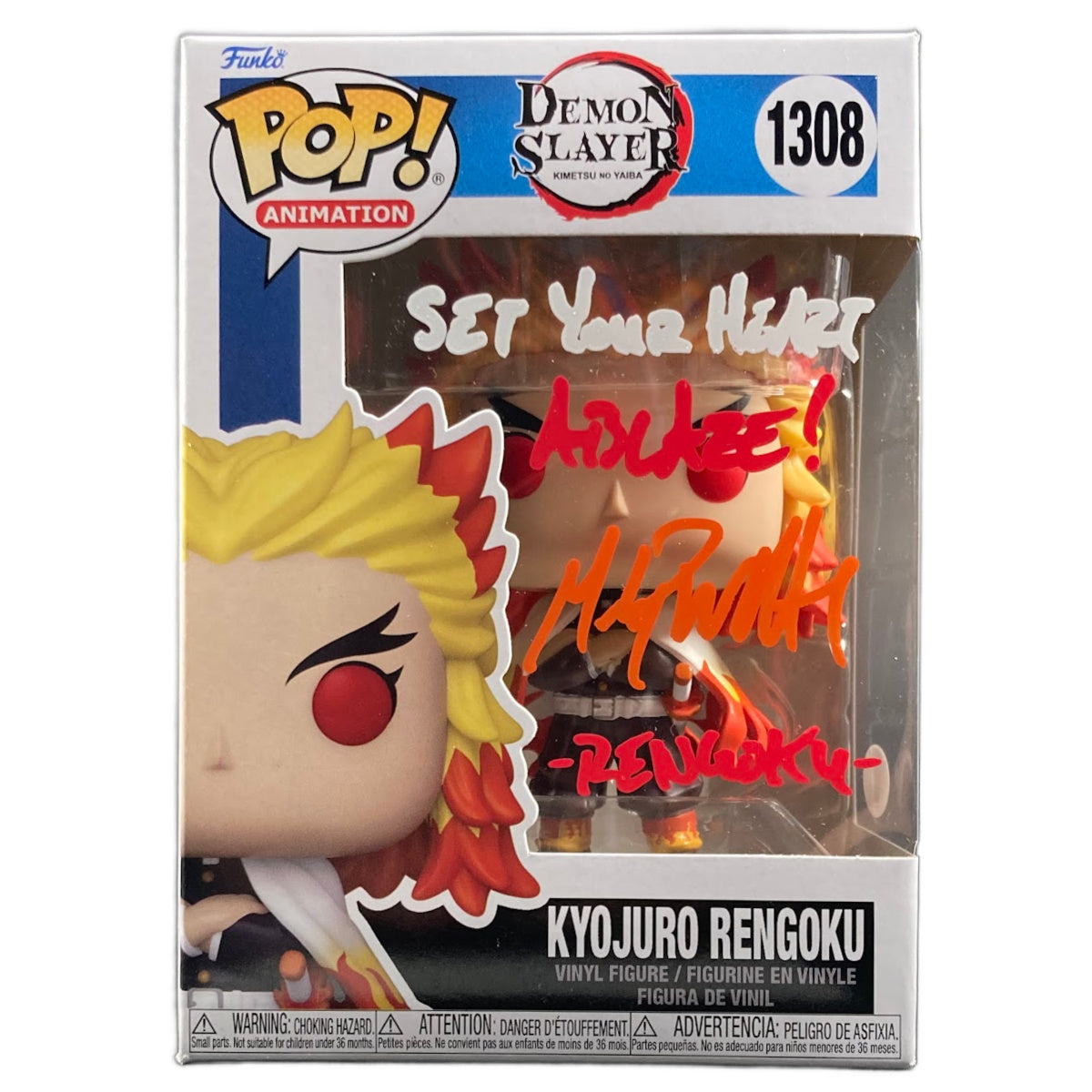 Mark Whitten Signed Funko POP Demon Slayer Kyojuro Rengoku JSA COA 3 ...
