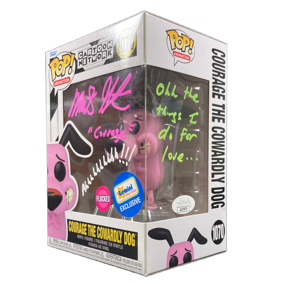 Marty Grabstein Signed Funko POP Cartoon Network Courage The Cowardly ...