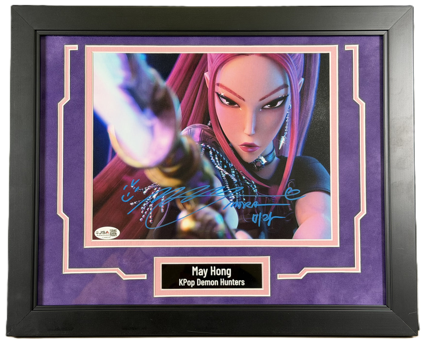 May Hong Signed 8x10 Photo Custom Framed KPop Demon Hunters Mira JSA C ...