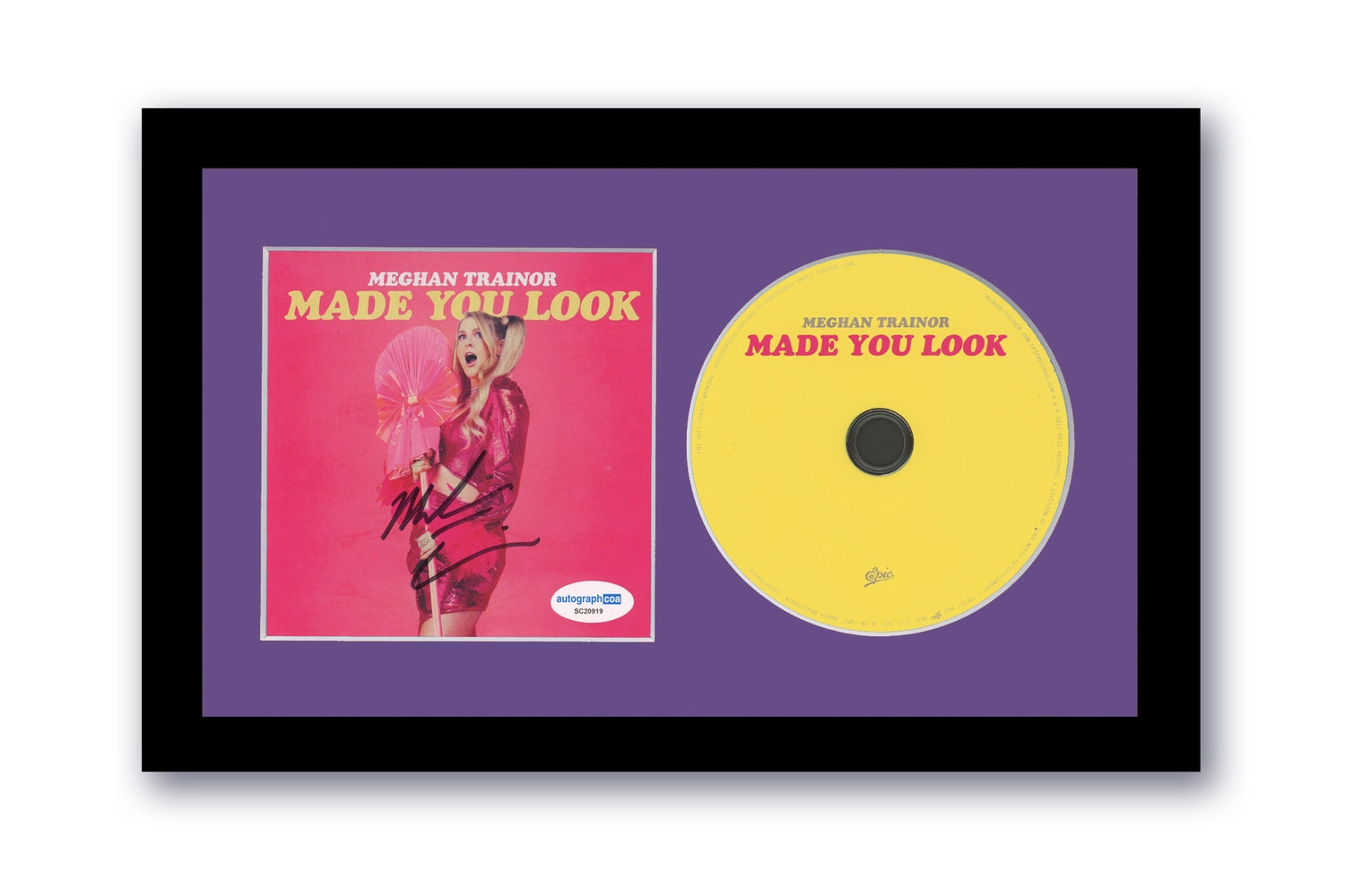 Meghan Trainor Signed 7x12 Custom Framed CD Made You Look Autographed ...