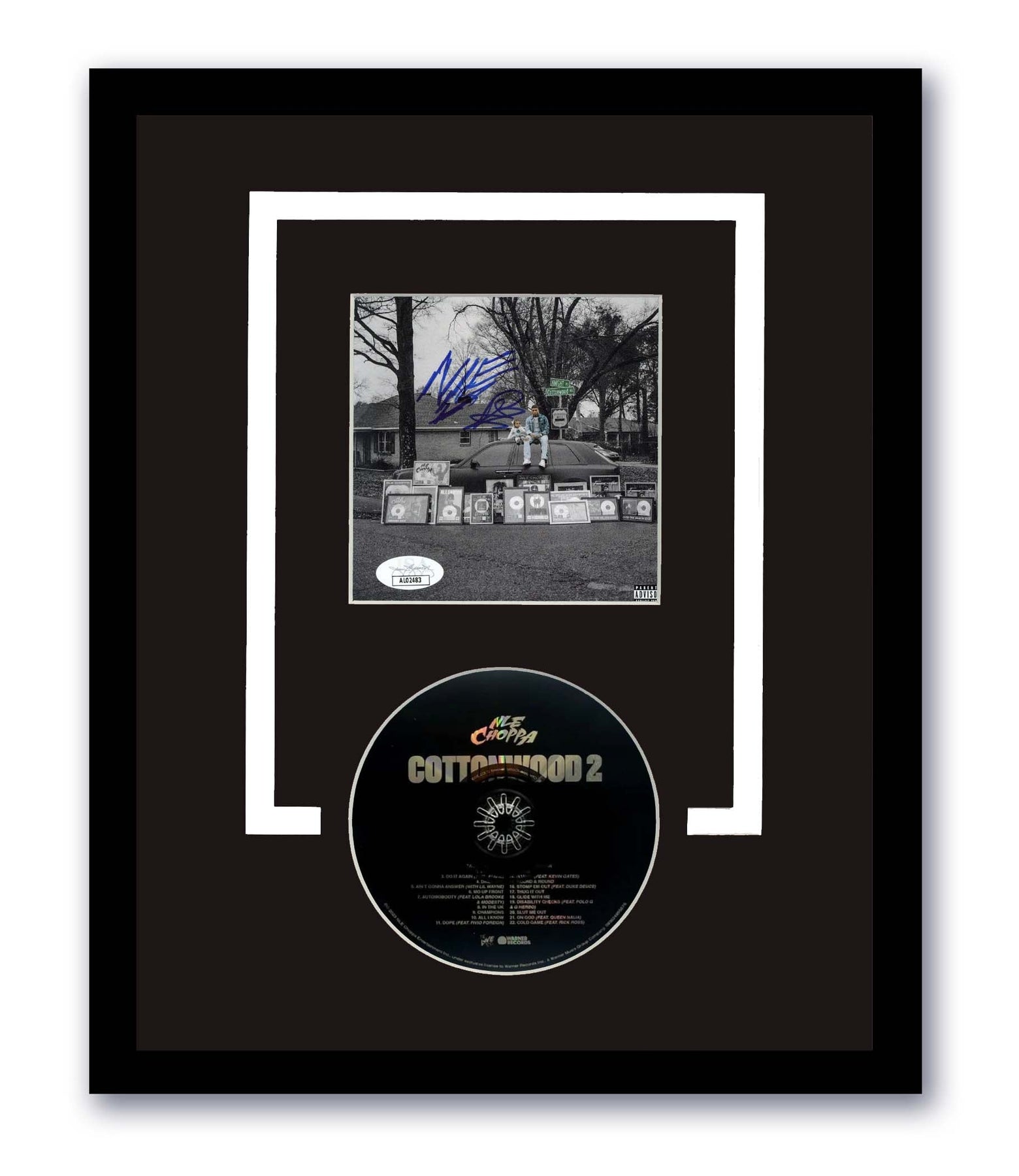 Nle Choppa Signed CD Custom Framed Cottonwood 2 Wall Decor JSA COA #2 ...
