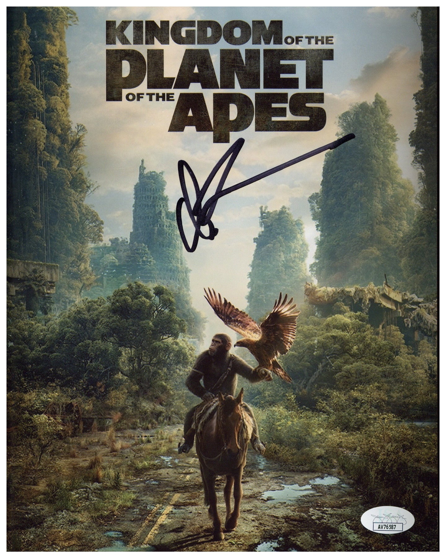 Owen Teague Signed 8x10 Photo Kingdom of the Planet of the Apes Autogr ...