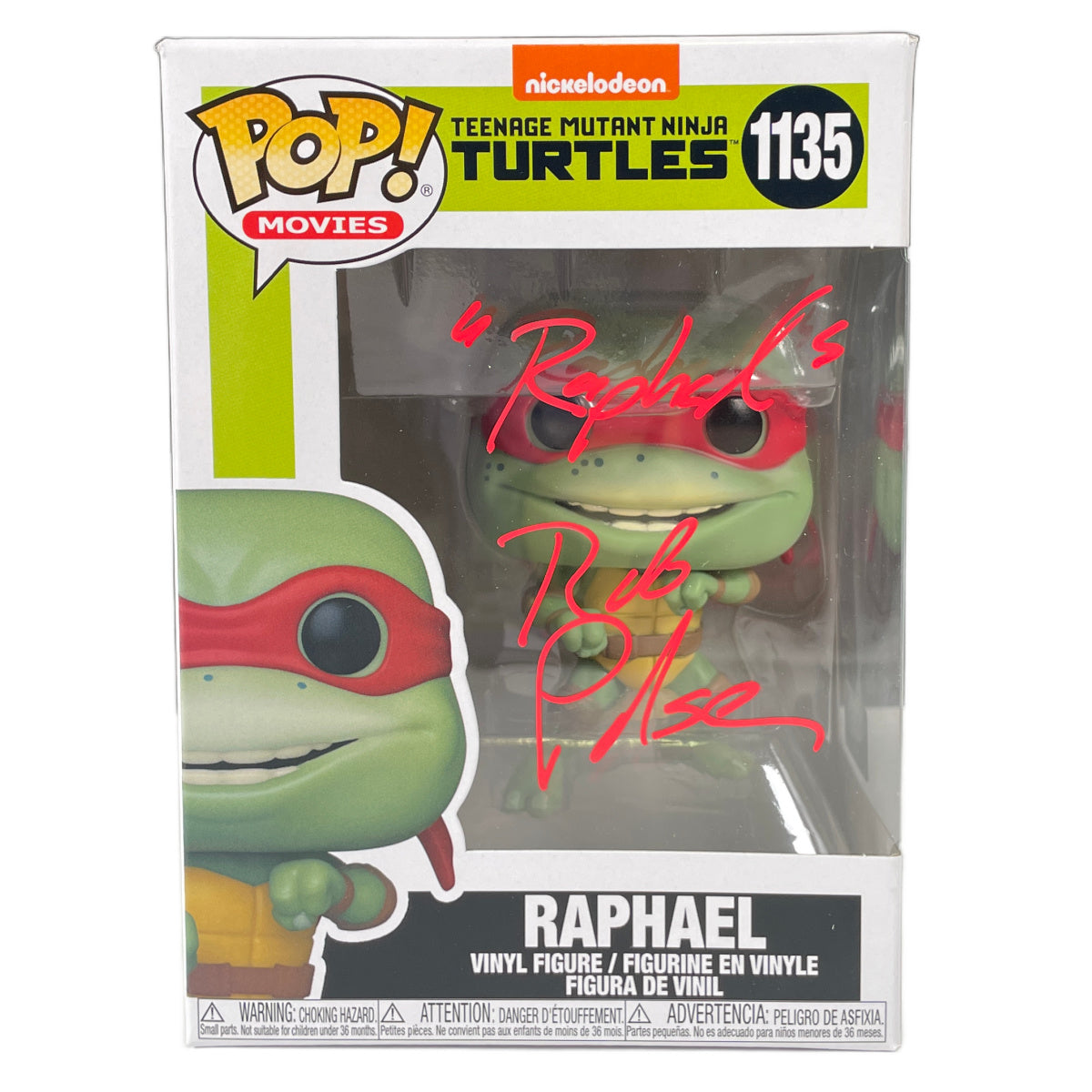 Rob Paulsen Signed Funko POP Teenage Mutant Ninja Turtles Raphael Zobi ...