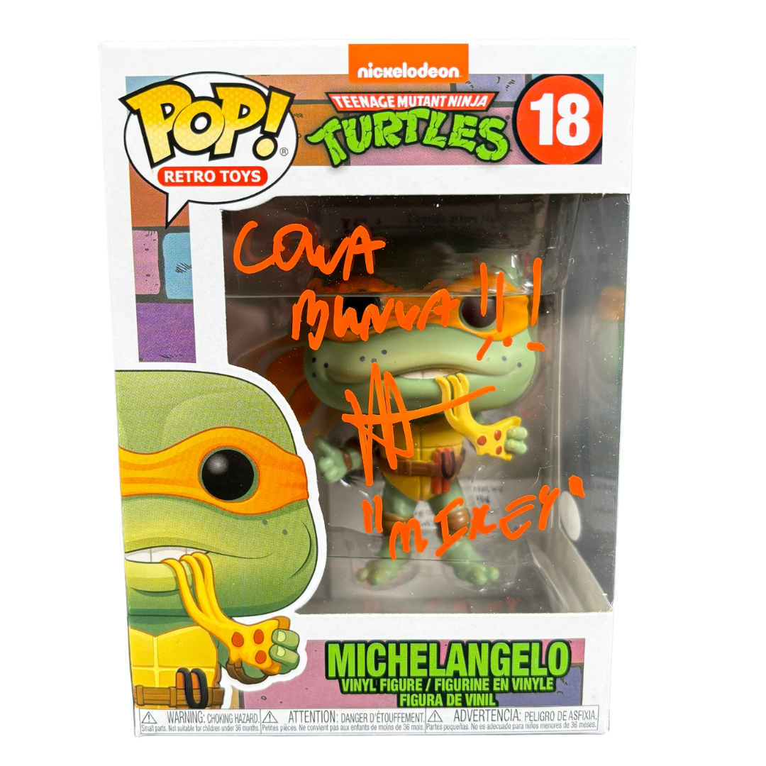 Robbie Rist Signed Funko POP Teenage Mutant Ninja Turtles Michelangelo ...