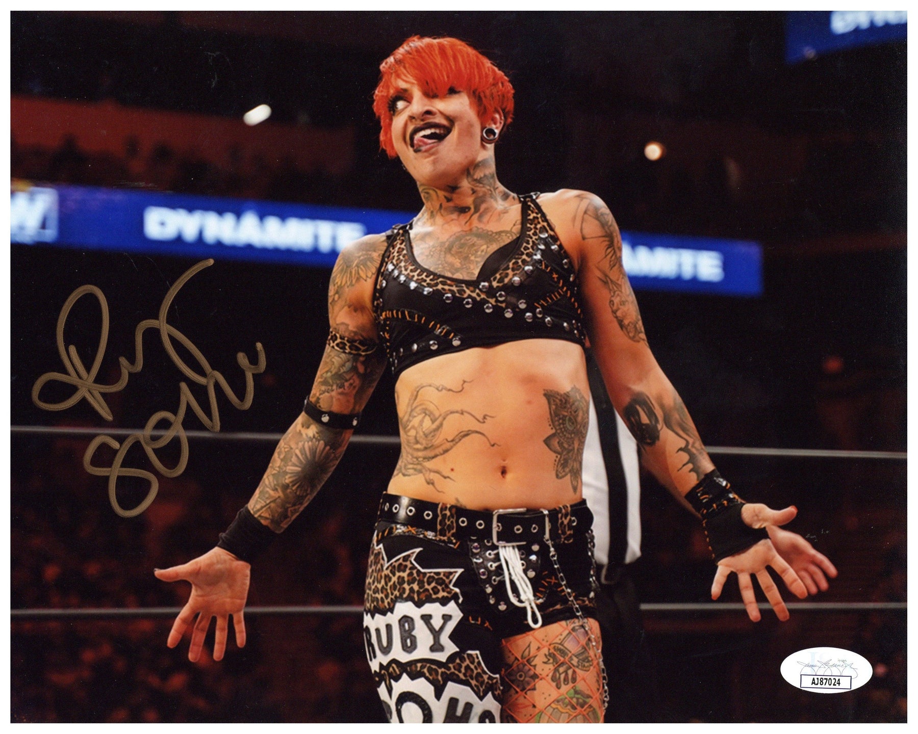 Ruby Soho Signed 8x10 Photo AEW Pro Wrestling WWE Autographed JSA COA – Zobie Productions