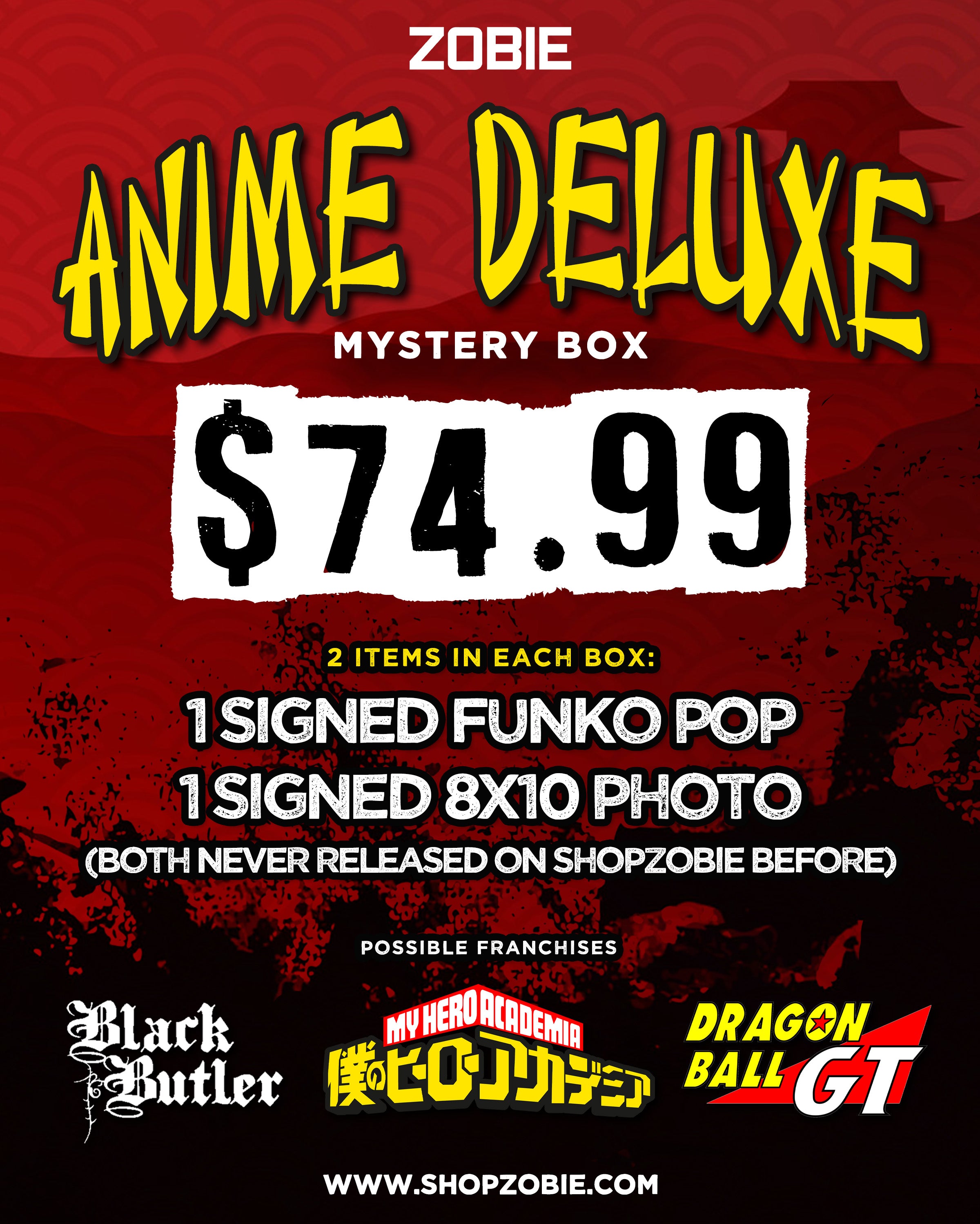 SPECIAL Anime Deluxe Mystery Box - 2 Signed Items – Zobie Productions
