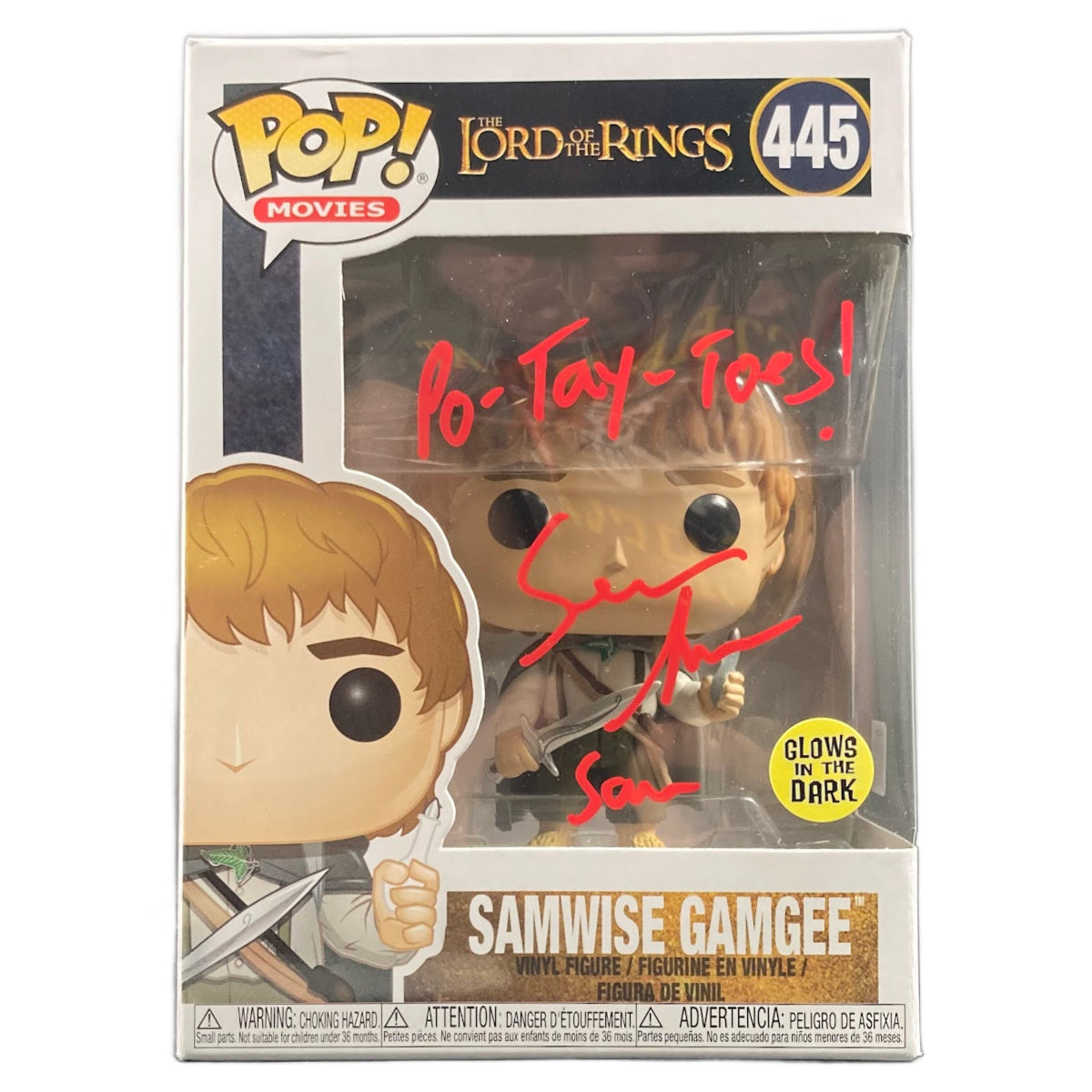 Sean Astin Signed Funko POP The Lord of the Rings Samwise Gamgee Autog ...