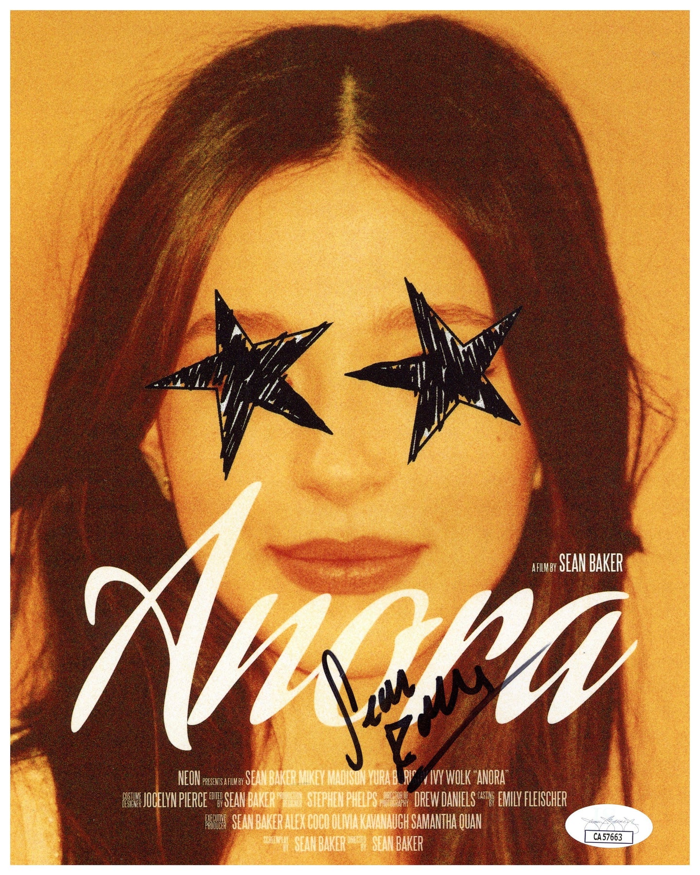 Sean Baker Signed 8x10 Photo Anora Director Authentic Autograph JSA CO ...