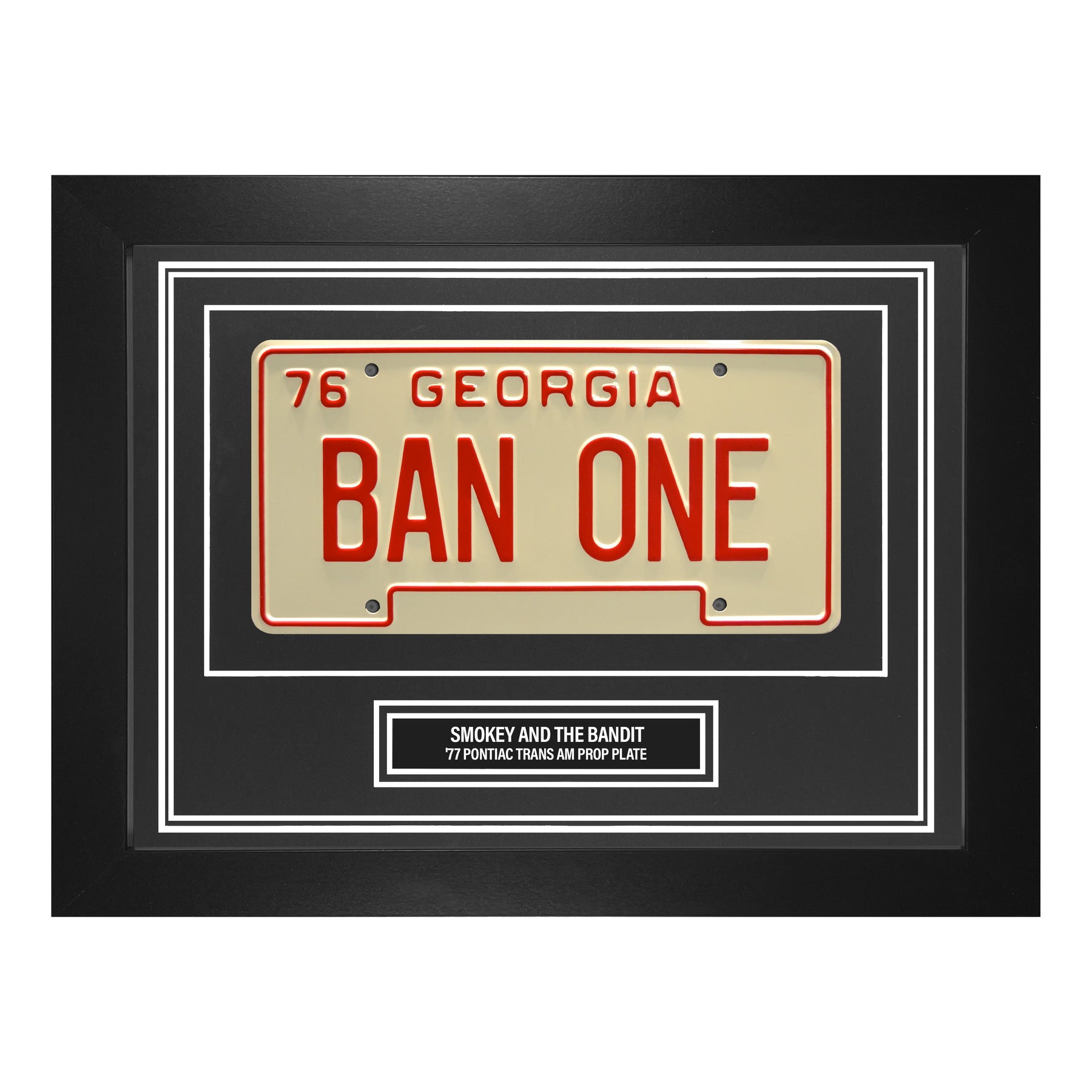 Smokey and The Bandit License Plate Wall Display 77 Pontiac Trans AM P ...