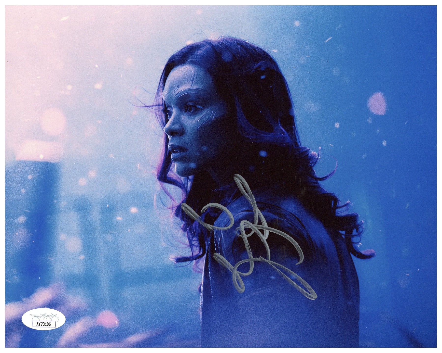 Zoe Saldaña Signed 8x10 Photo Guardians of the Galaxy Gamora Autograph ...