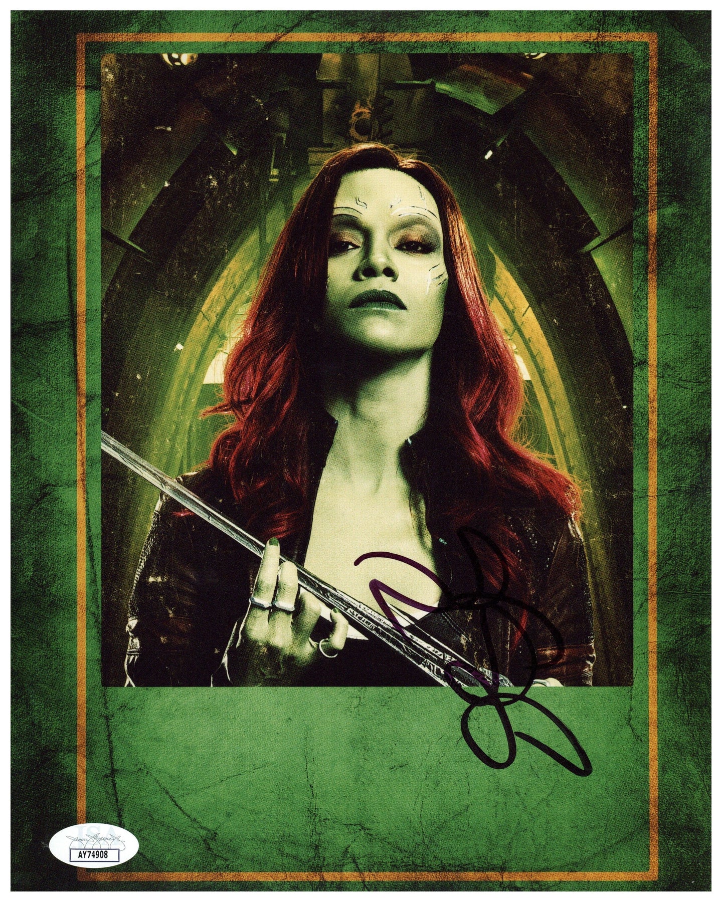 Zoe Saldaña Signed 8x10 Photo Guardians of the Galaxy Gamora Autograph ...