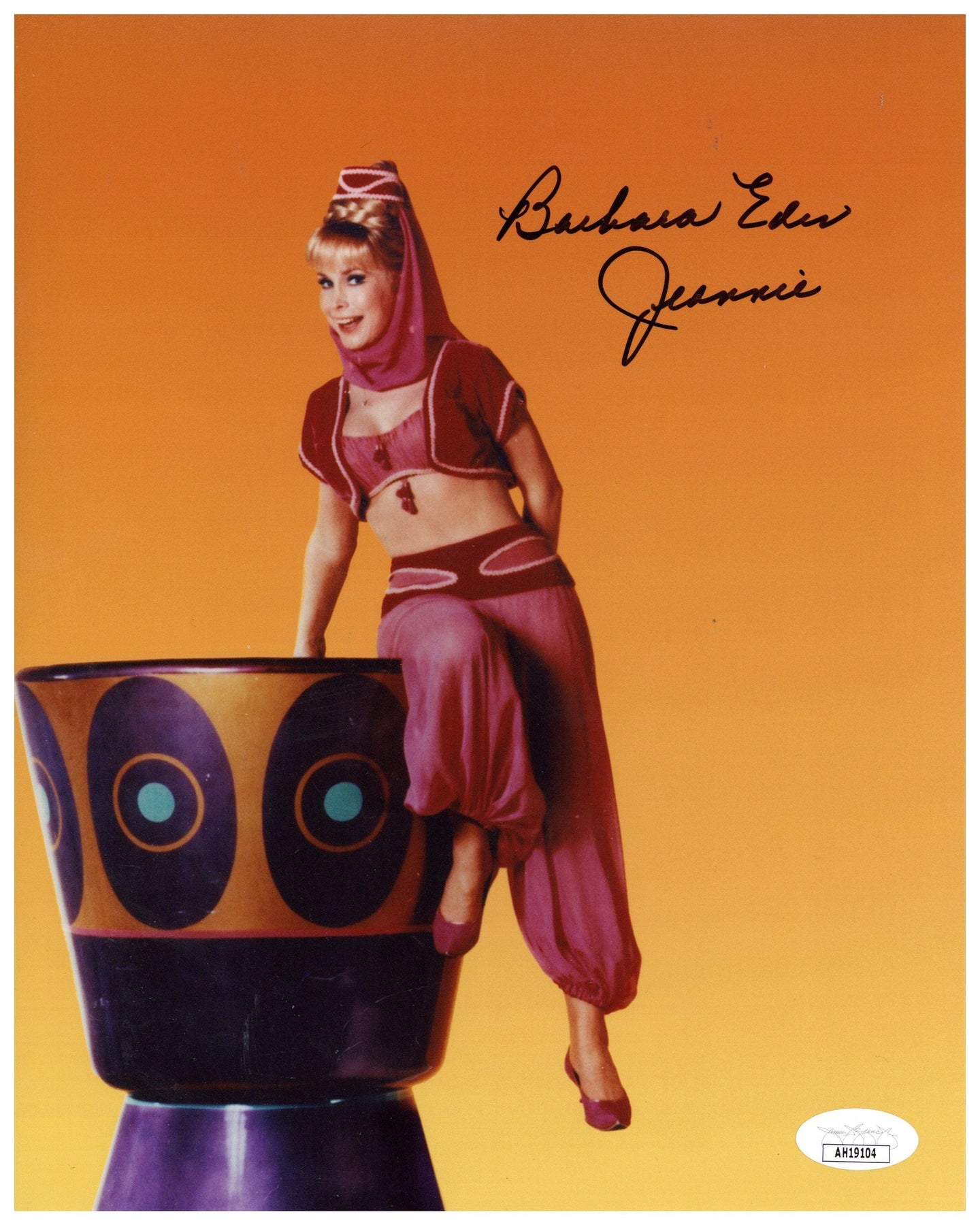BARBARA EDEN 8X10 PHOTO I DREAM OF JEANNIE AUTOGRAPHED JSA COA 6 ...