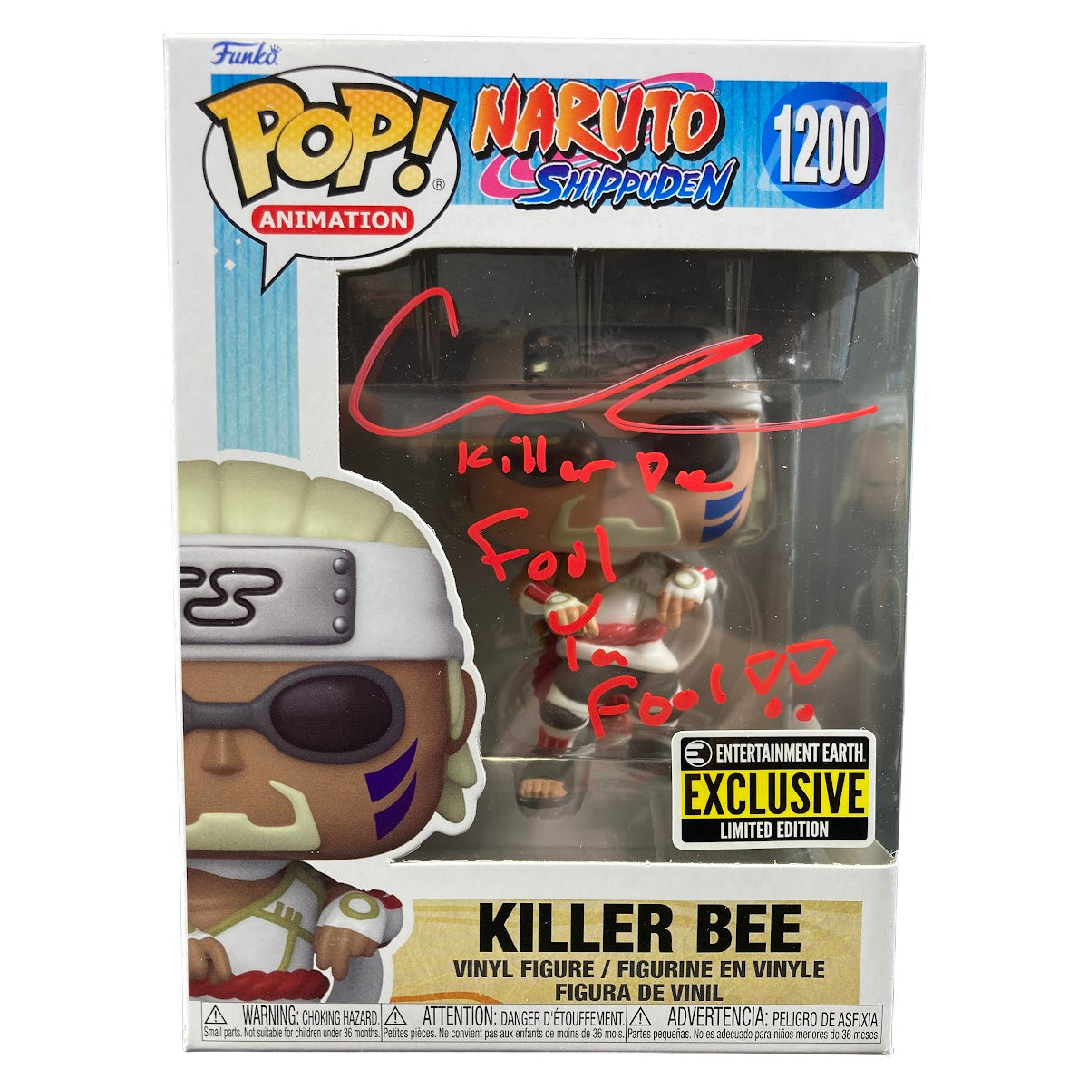 Catero Colbert Signed Funko POP Naruto Killer Bee Autographed JSA COA ...