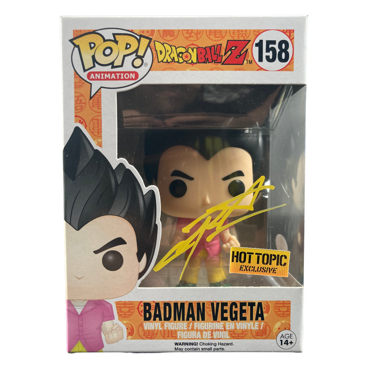 Christopher Sabat Signed Funko POP DragonBall Z Badman Vegeta HT Exclu ...