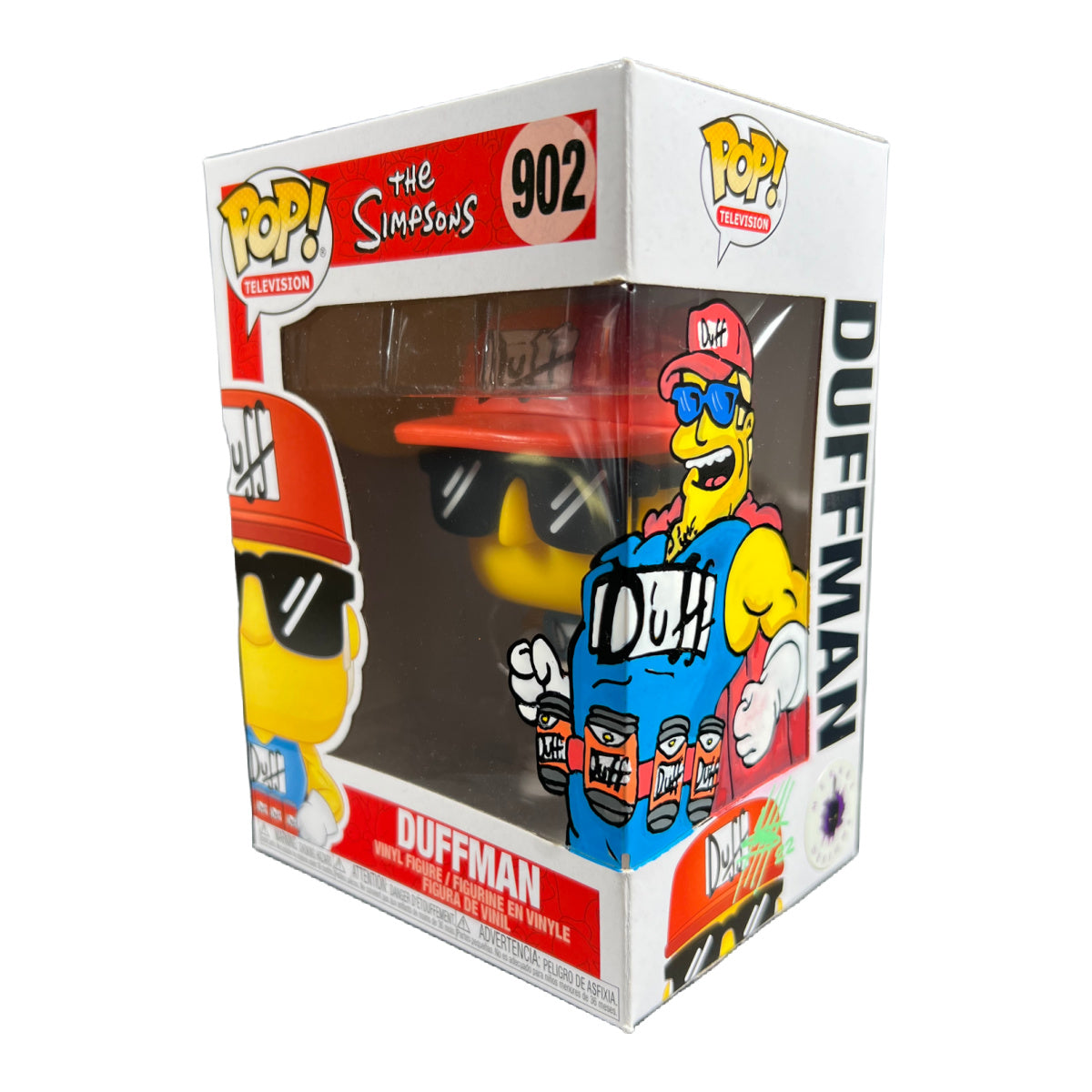 Funko POP The Simpsons #902 Duffman Custom Remark – Zobie Productions
