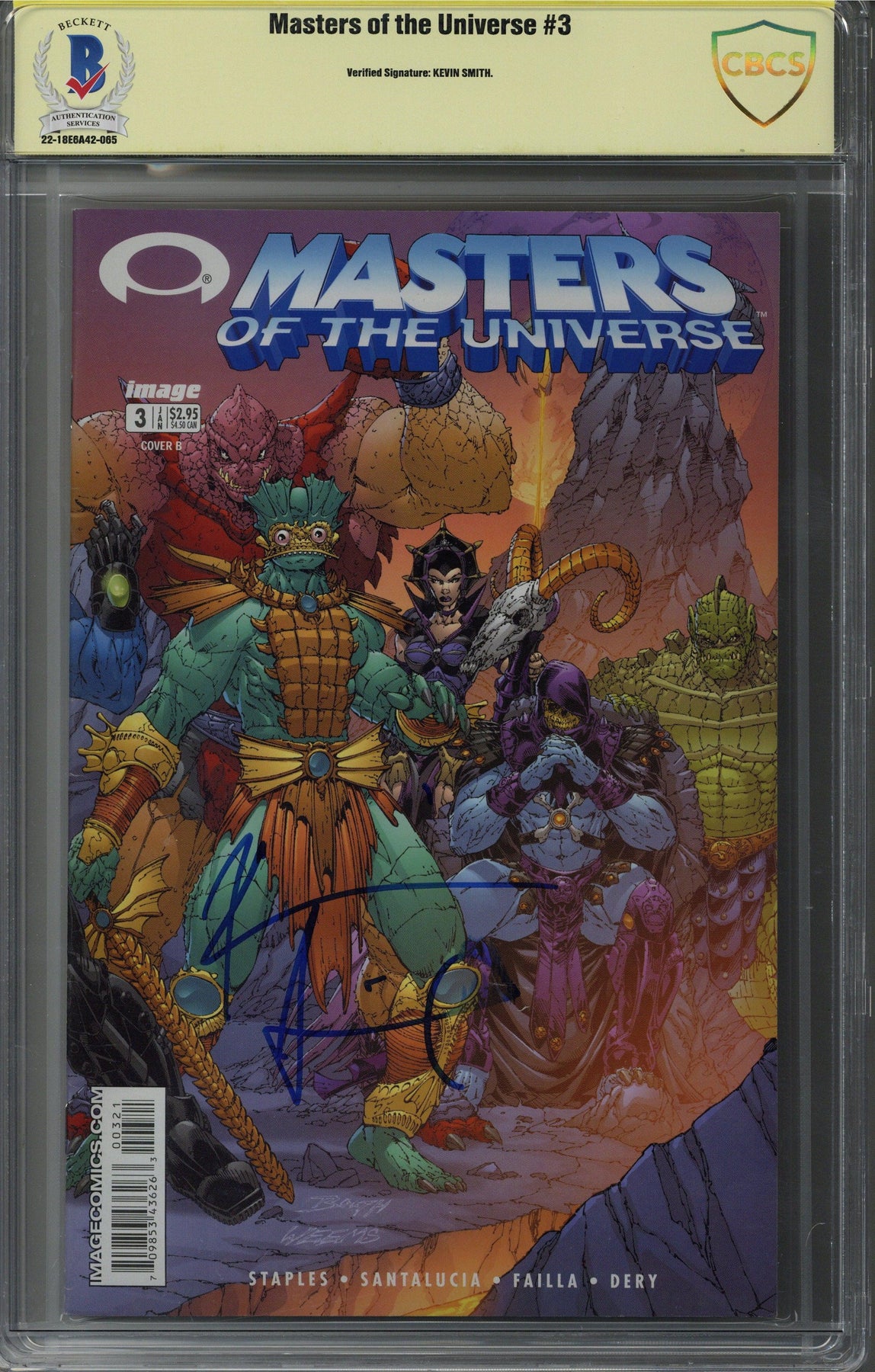 KEVIN SMITH SIGNED MASTERS OF THE UNIVERSE #3 COMIC BOOK CBCS – Zobie ...