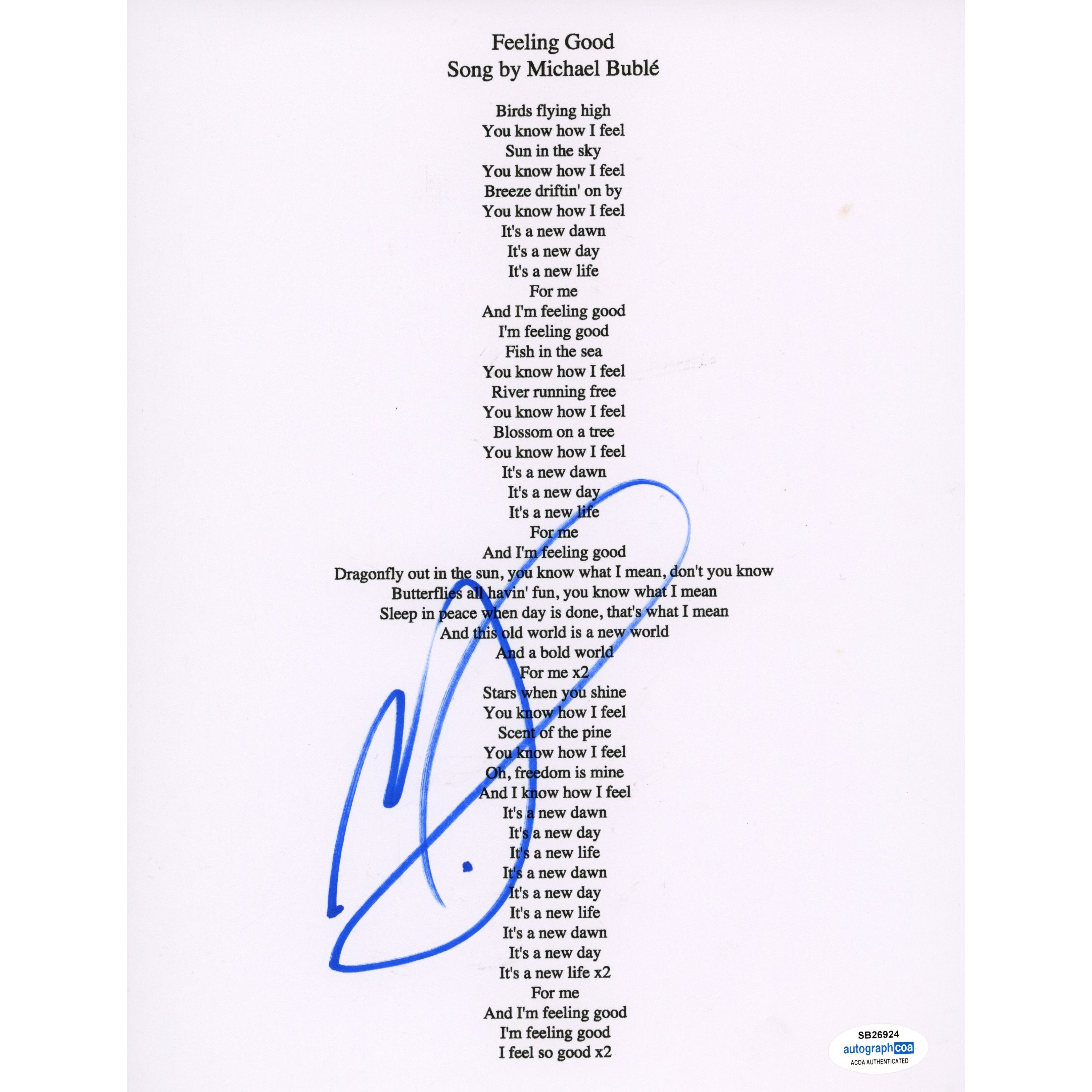 Feeling Good Michael Buble