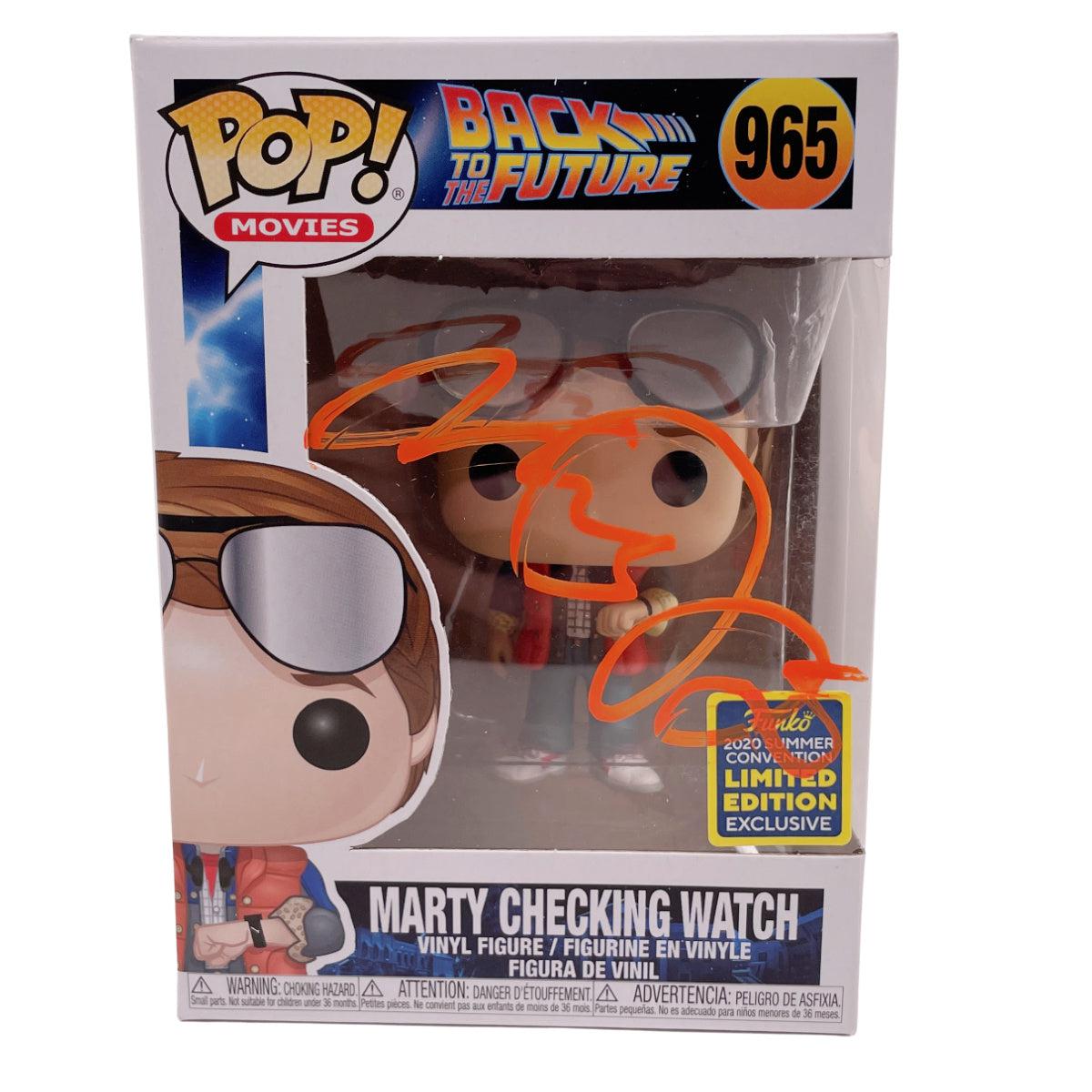 Michael J. Fox Signed Funko POP Back to the Future Marty 965 Autograph ...