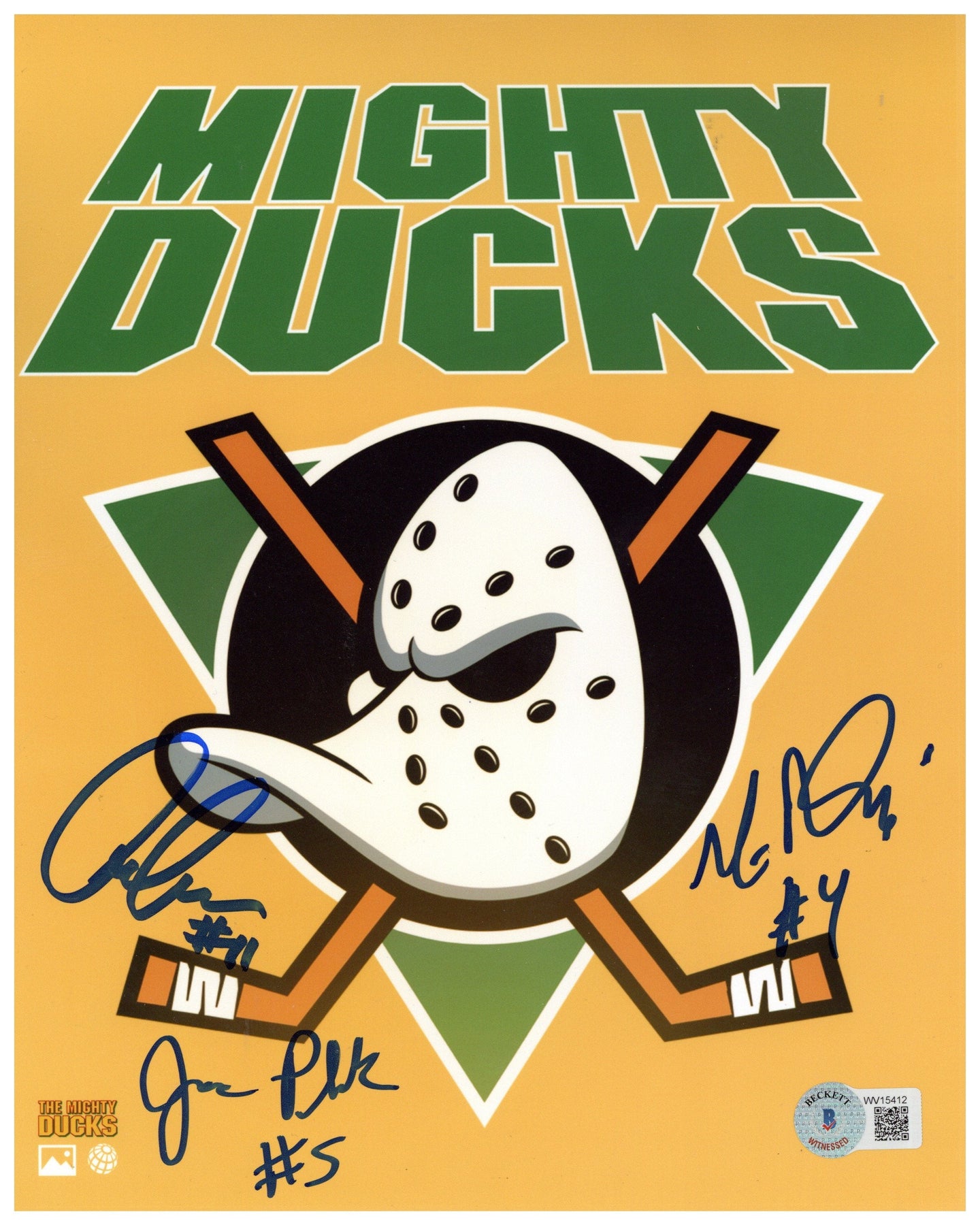 The Mighty Ducks Cast Signed 8x10 Photo Aaron Jane Plankand Matt Doher ...
